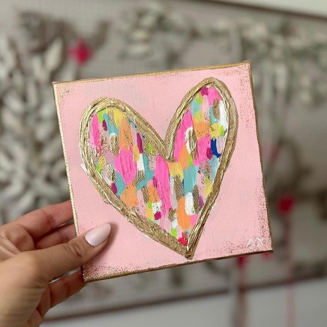 Heart Canvas - Etsy