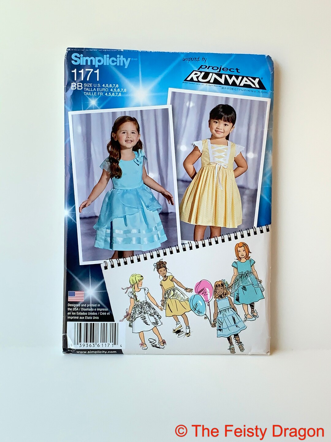 UNCUT Simplicity 1171 Sewing Pattern. Toddler, Child Dress With Bodice ...