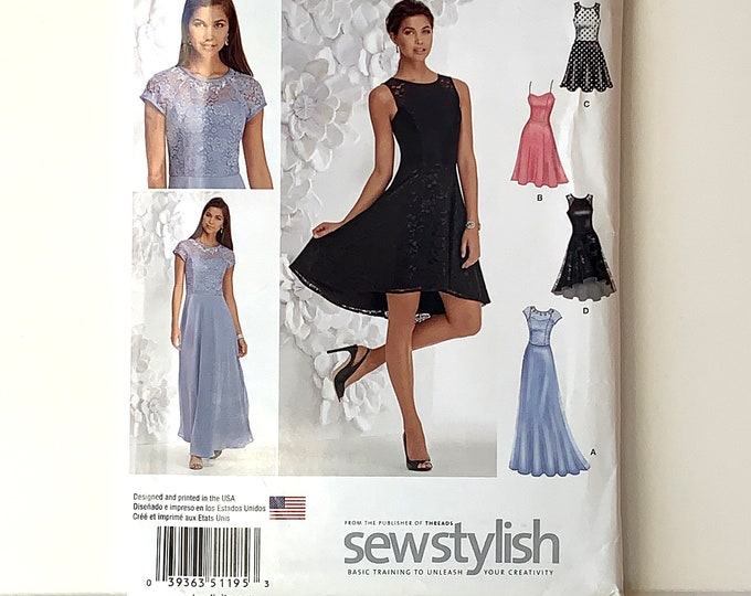 UNCUT Simplicity 1195 Sewing Pattern. Misses', Miss Petite Dress With ...