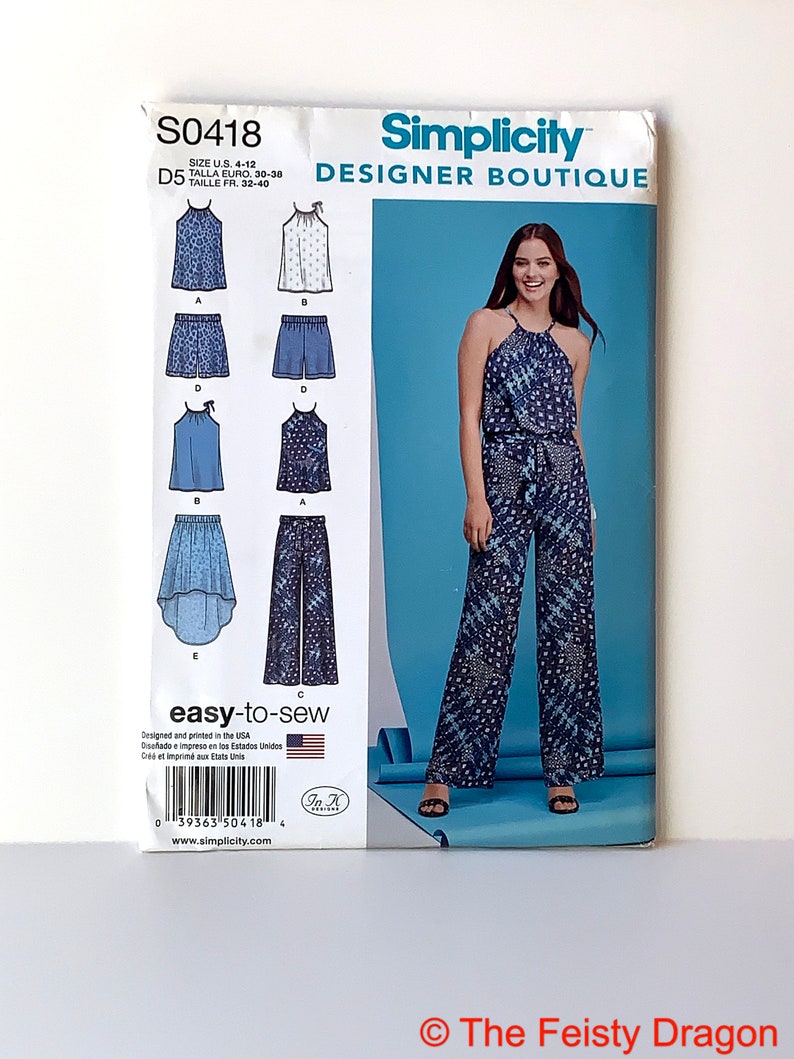 UNCUT Simplicity 1112 / S0418 Sewing Pattern. Misses' Top, Pants, Skirt ...