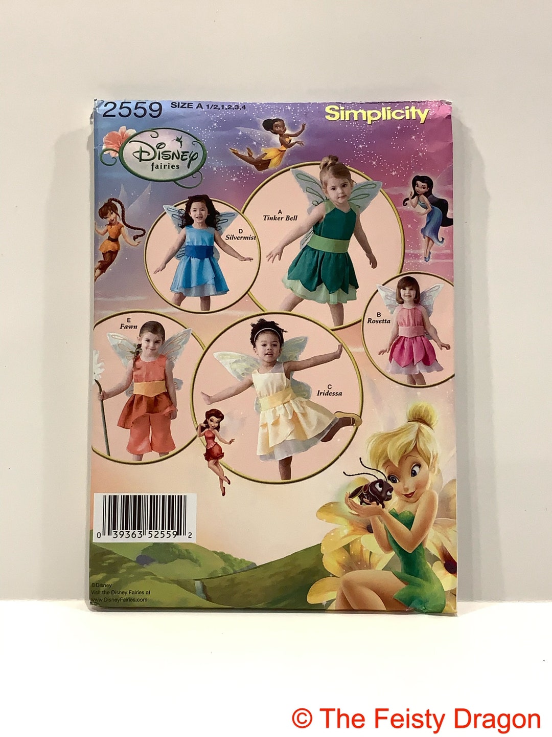 UNCUT Simplicity 2559 Sewing Pattern. Disney Fairies Dresses and ...