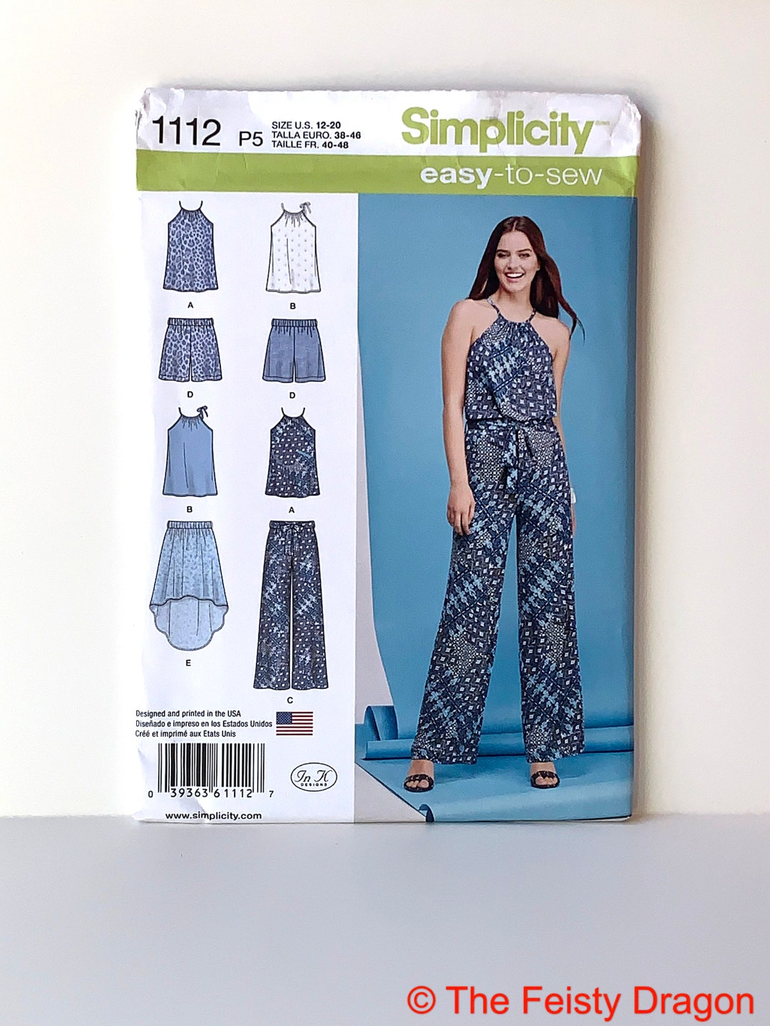 UNCUT Simplicity 1112 / S0418 Sewing Pattern. Misses' Top, Pants, Skirt ...