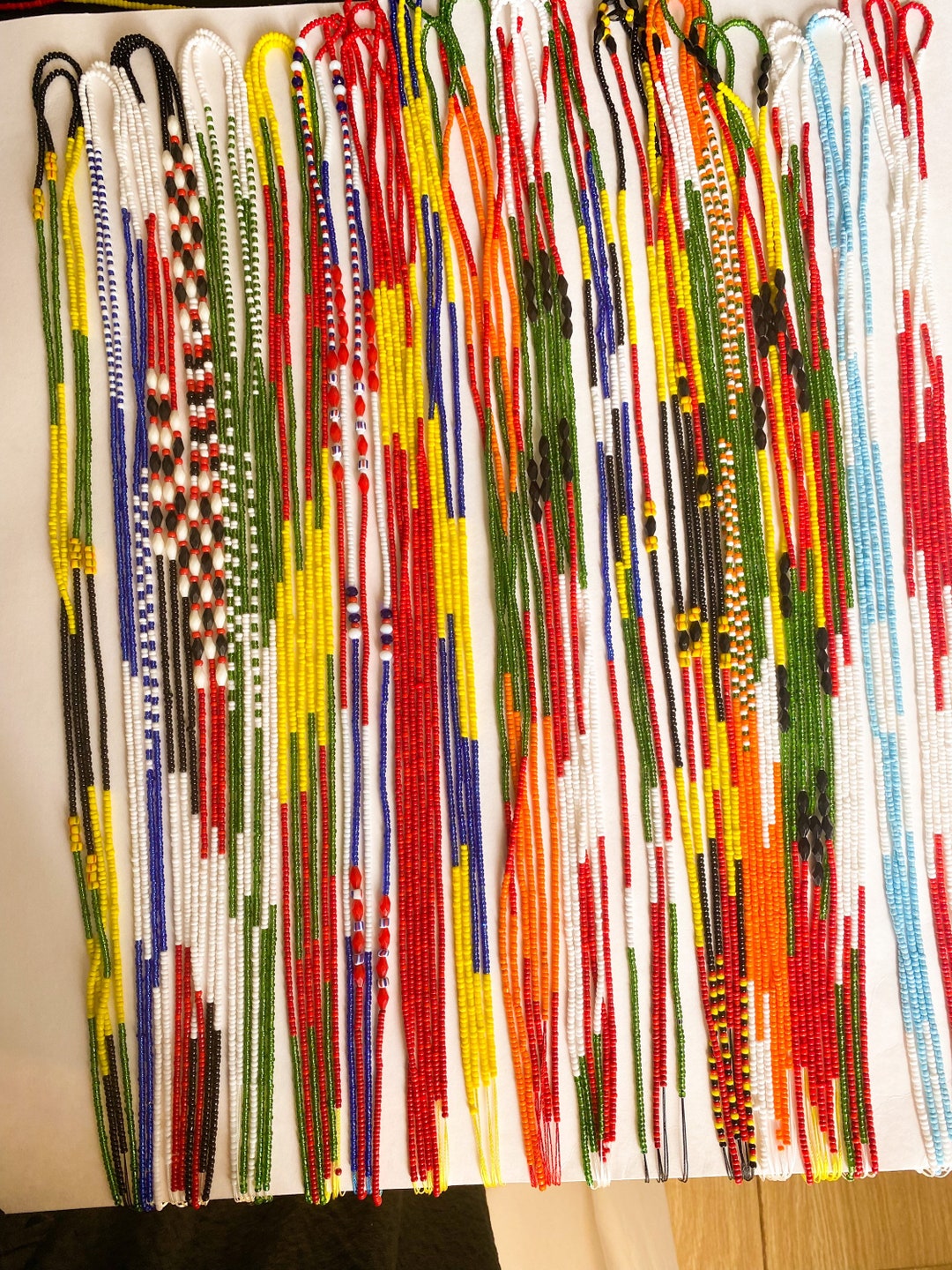 National Flag Colors Waist Beads - Wholesale Waist Beads - Tie on Waist ...