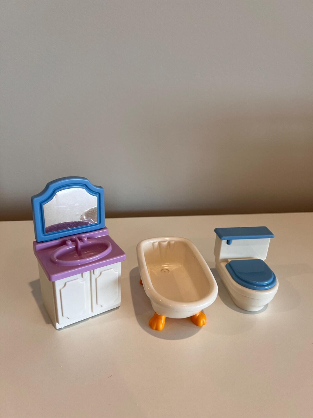 Vintage Little Tikes Grand Mansion Dollhouse Bathroom Set | Toilet ...