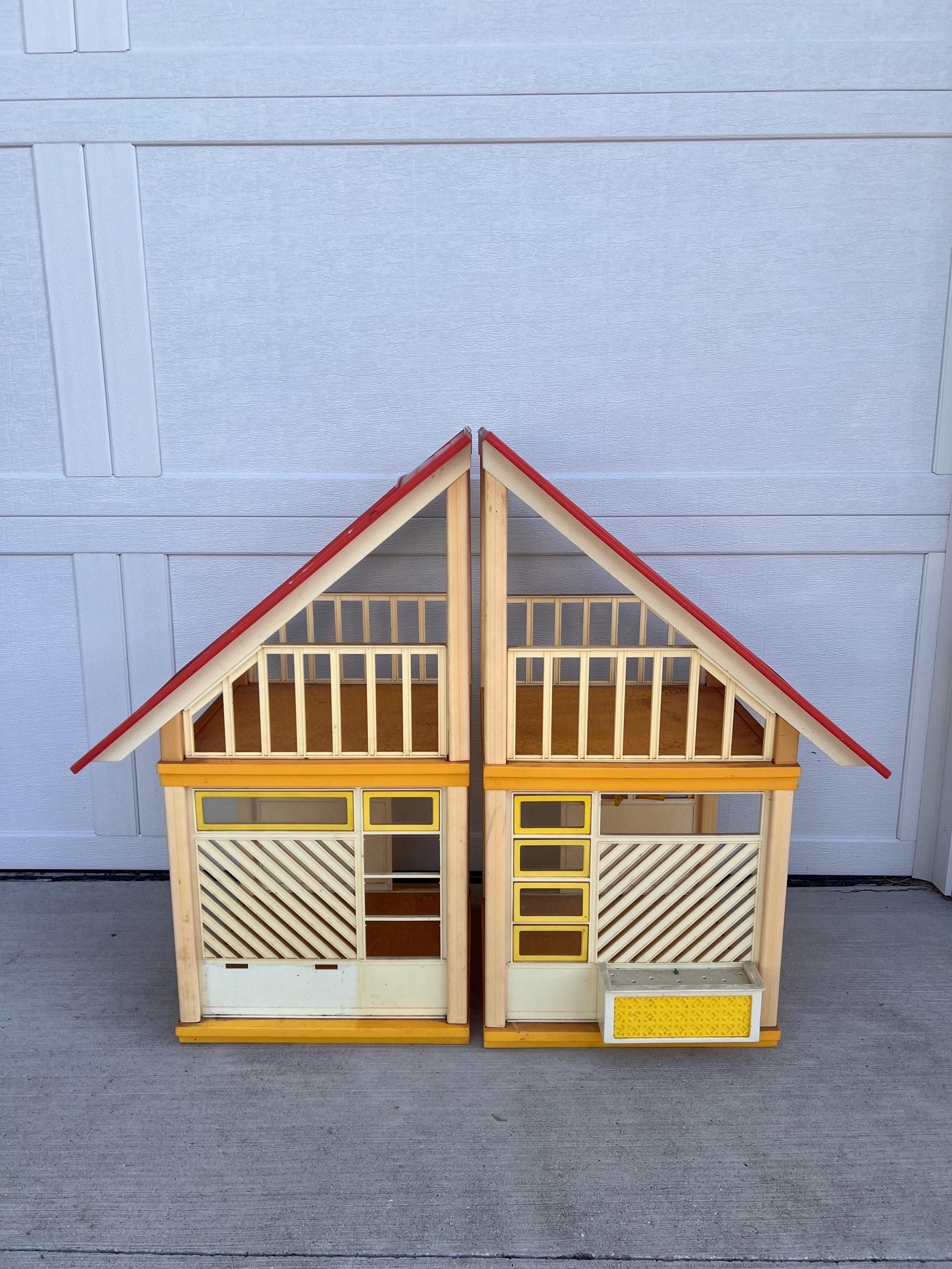 Vintage 1979 Mattel Barbie Dreamhouse A-frame | Rare Yellow Version ...