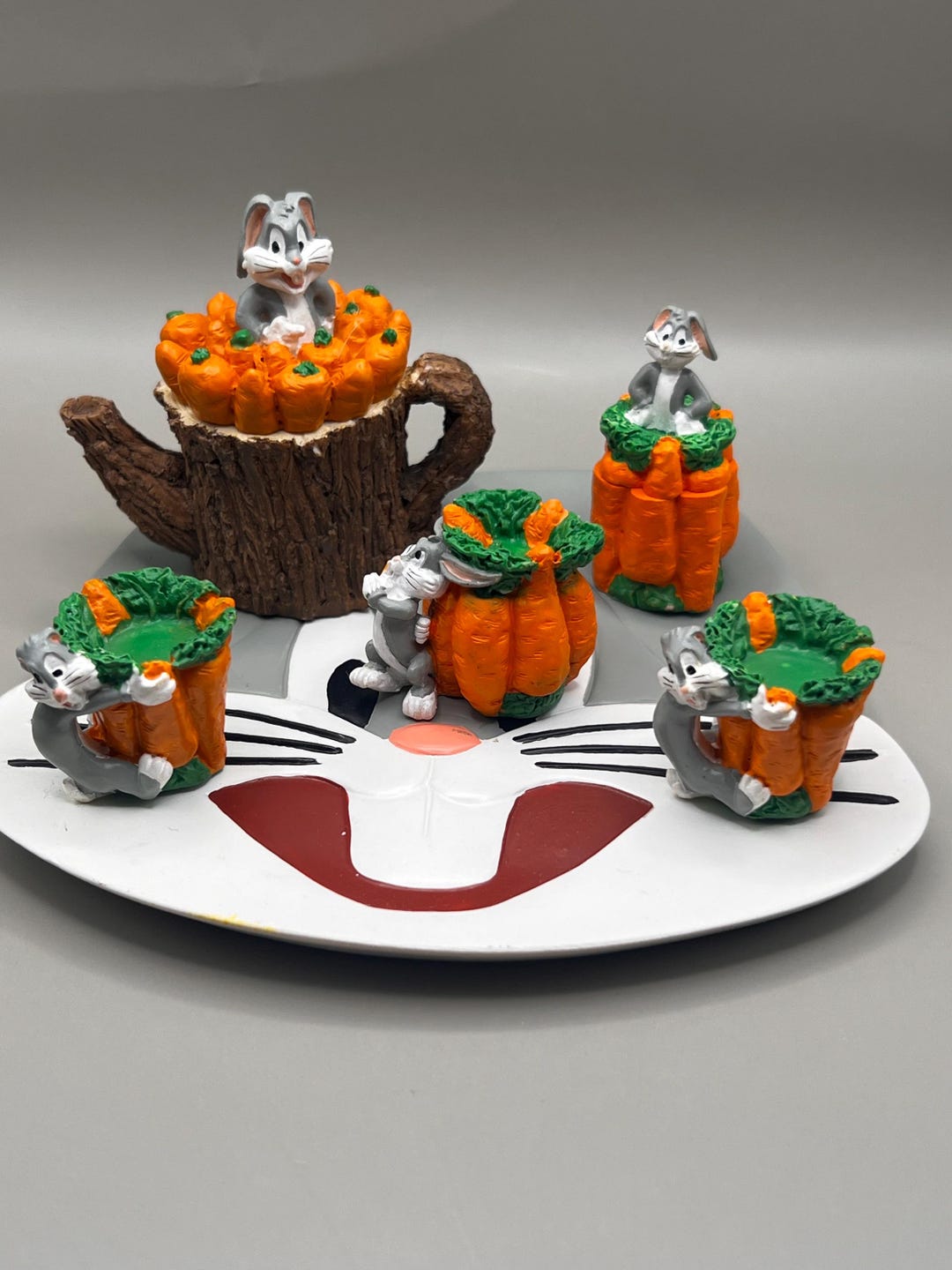 Vintage Resin Bugs Bunny Tea Set - Etsy