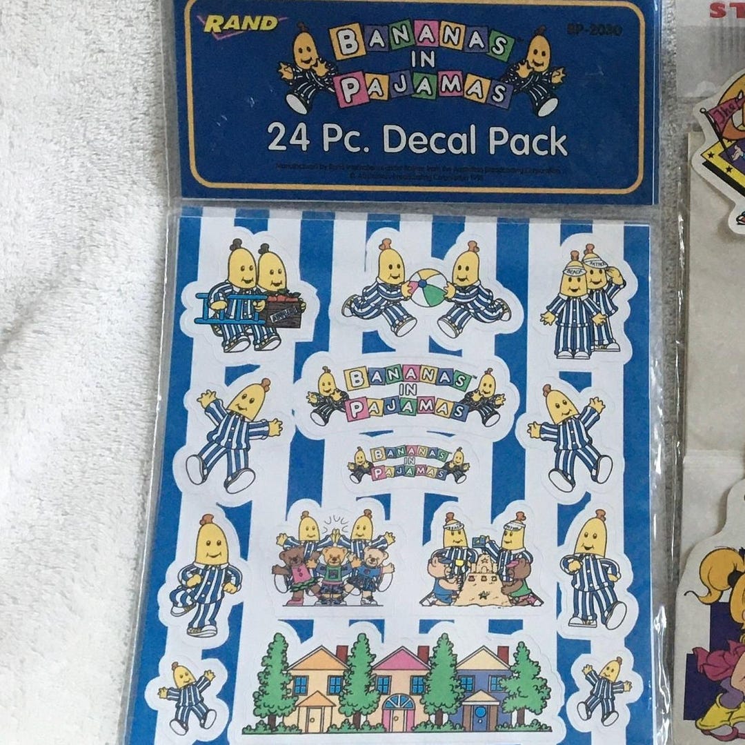 Vintage Character Stationary and Stickers/ Bananas in Pajamas Stickers ...