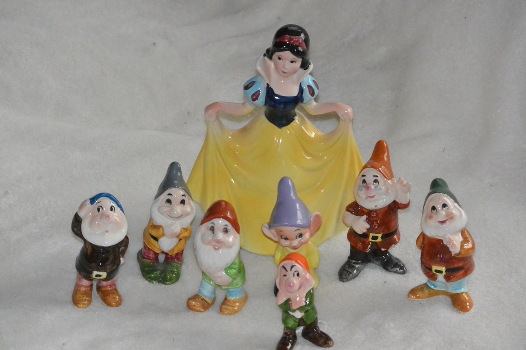 Snow White and the 7 Dwarfs Ceramic Set/ Disney Princess Collectible ...