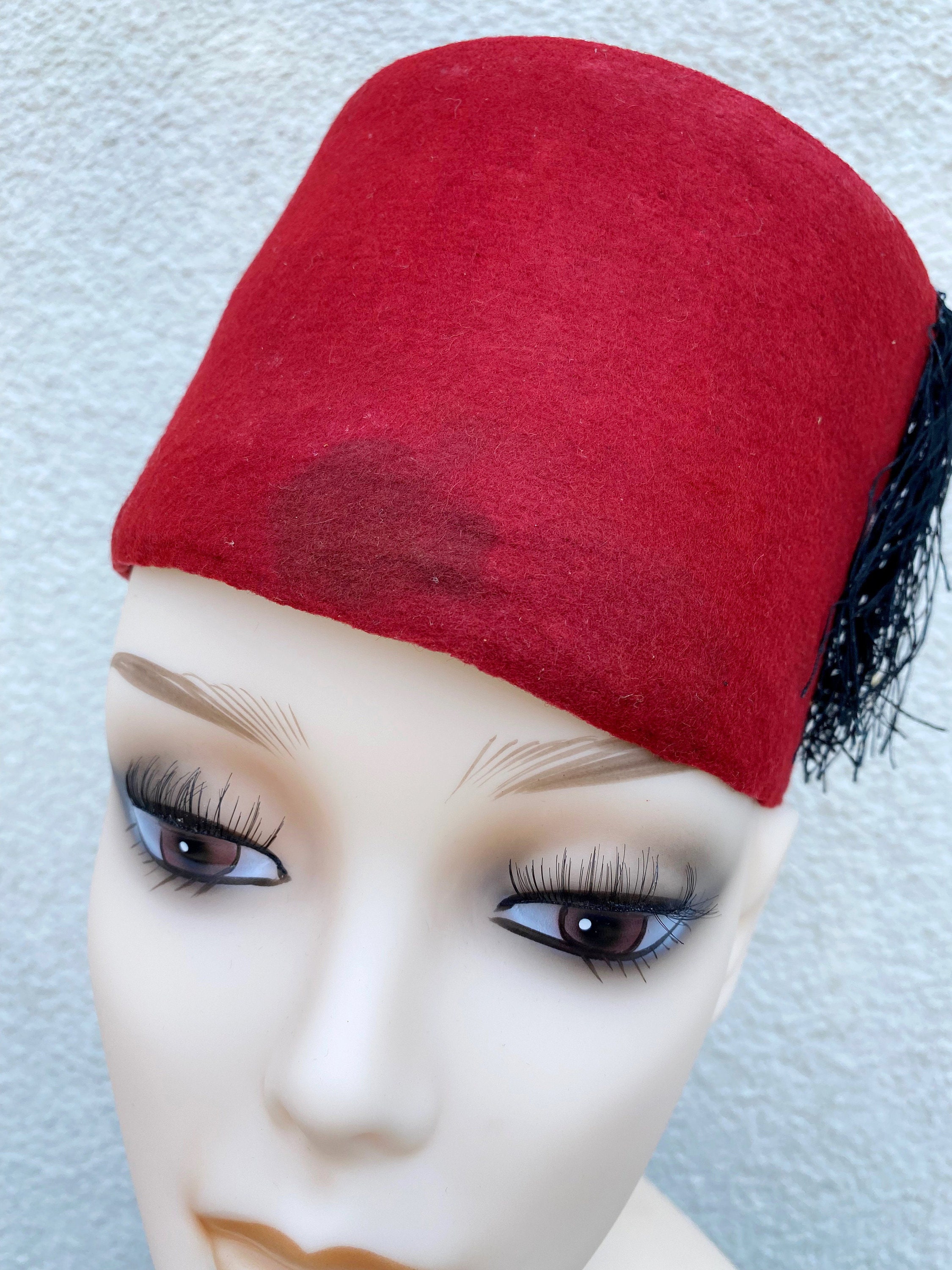 1950's True Vintage Moroccan Red Fez Hat - Etsy