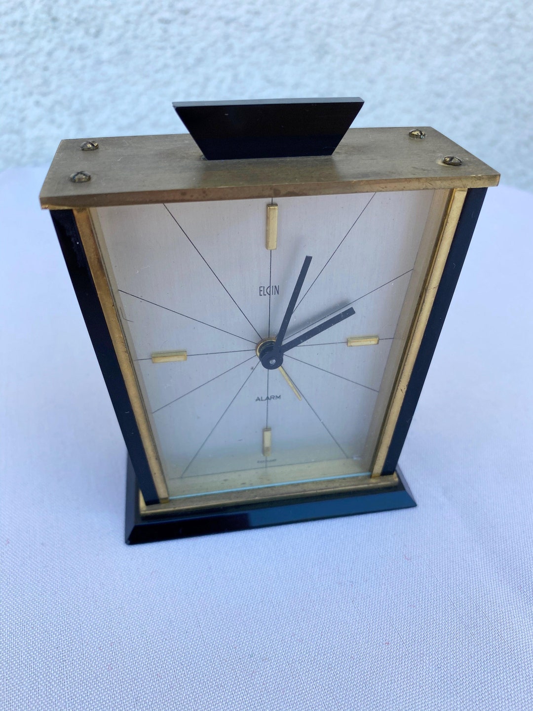 Vintage Elgin German Clock Desk Carriage - Etsy