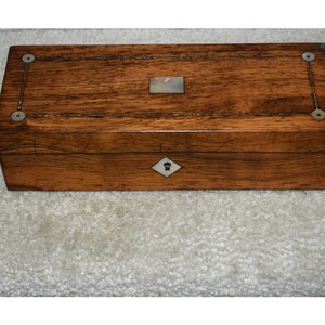 Antique Rosewood Rectangular Trinket Box W/mother of Pearl Inlay - Etsy