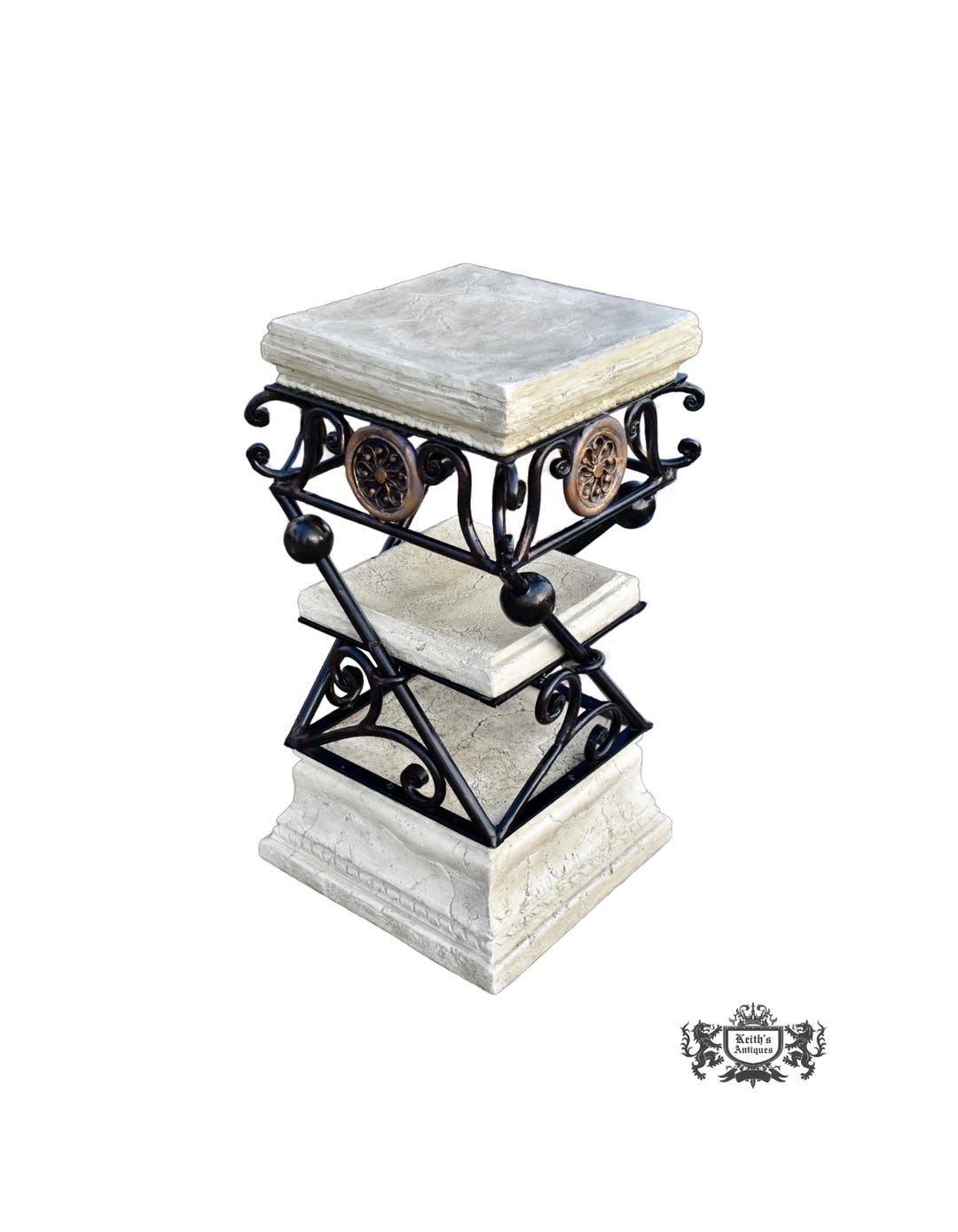 Vintage Neo-classic Style Three Tier Stand in a Stone Finish - Etsy