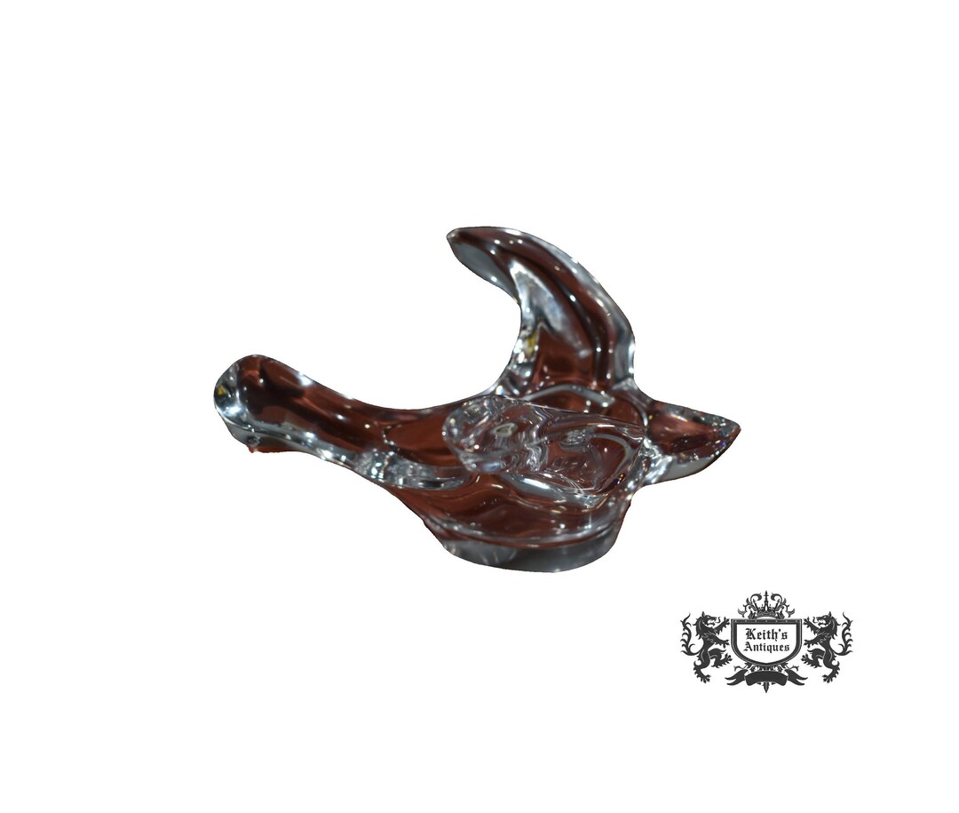 Vintage Steuben Crystal Bird in Flight - Etsy