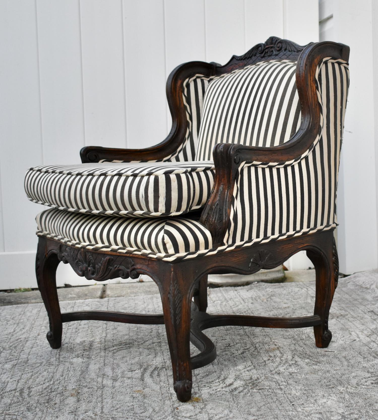 Vintage Carved Oak Country French Style Boudoir Chair - Etsy