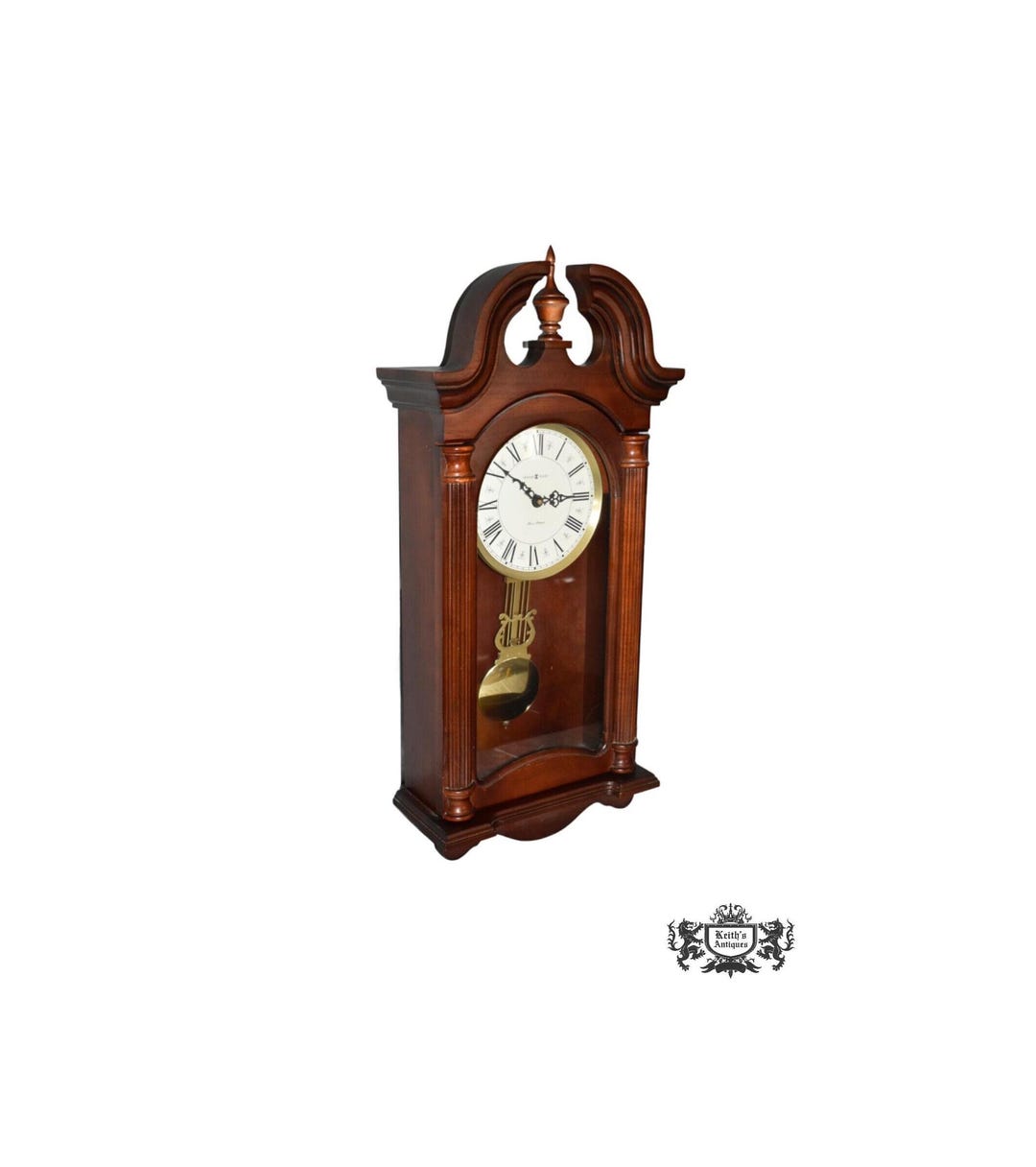 Vintage Howard Miller Battery Operated Wall Clock W/pendulum - Etsy