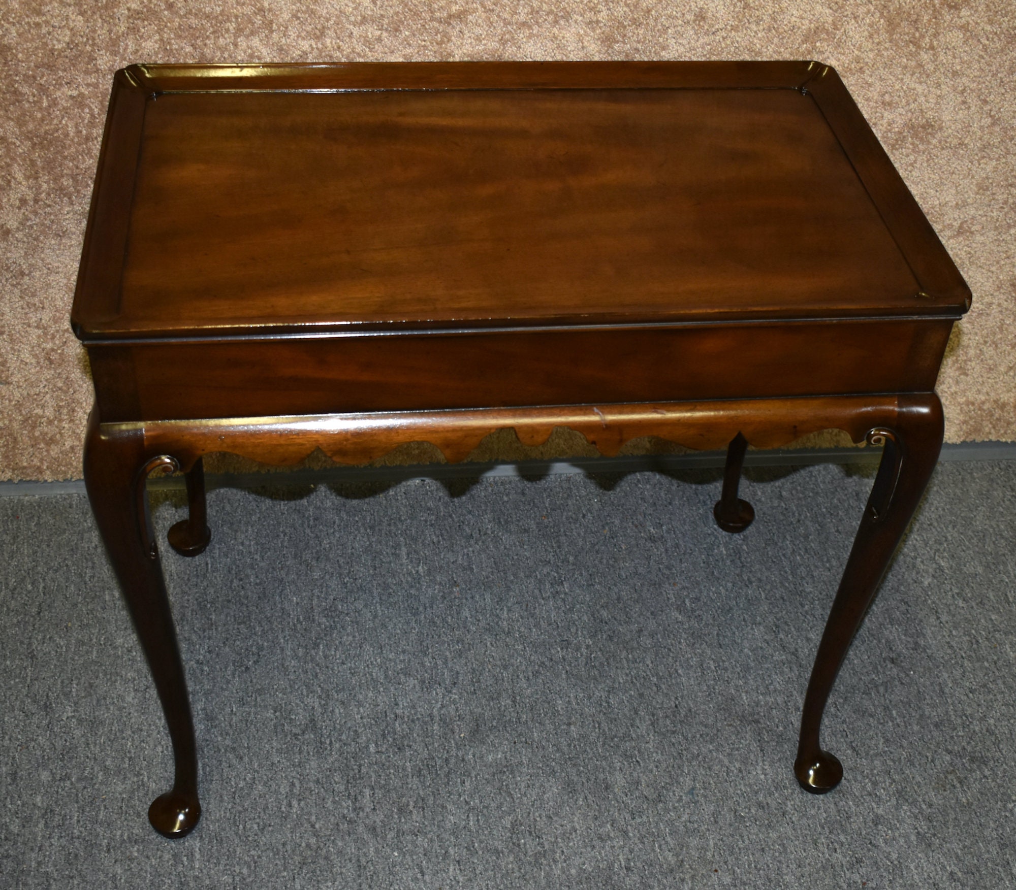Vintage Kittinger Mahogany Queen Anne Style Tea Table - Etsy