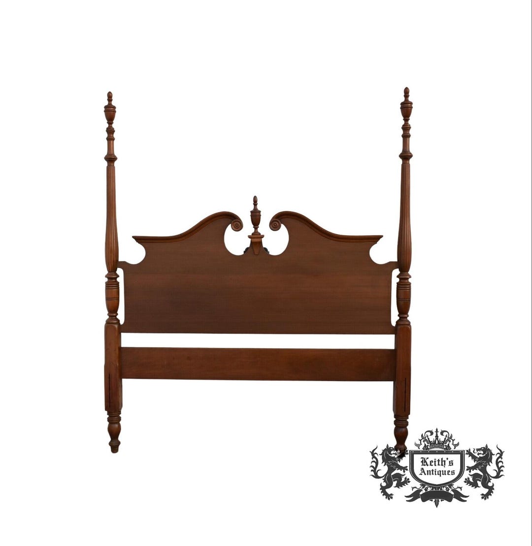 Vintage Mahogany Traditional Style Poster Headboard for Full Bed - Etsy