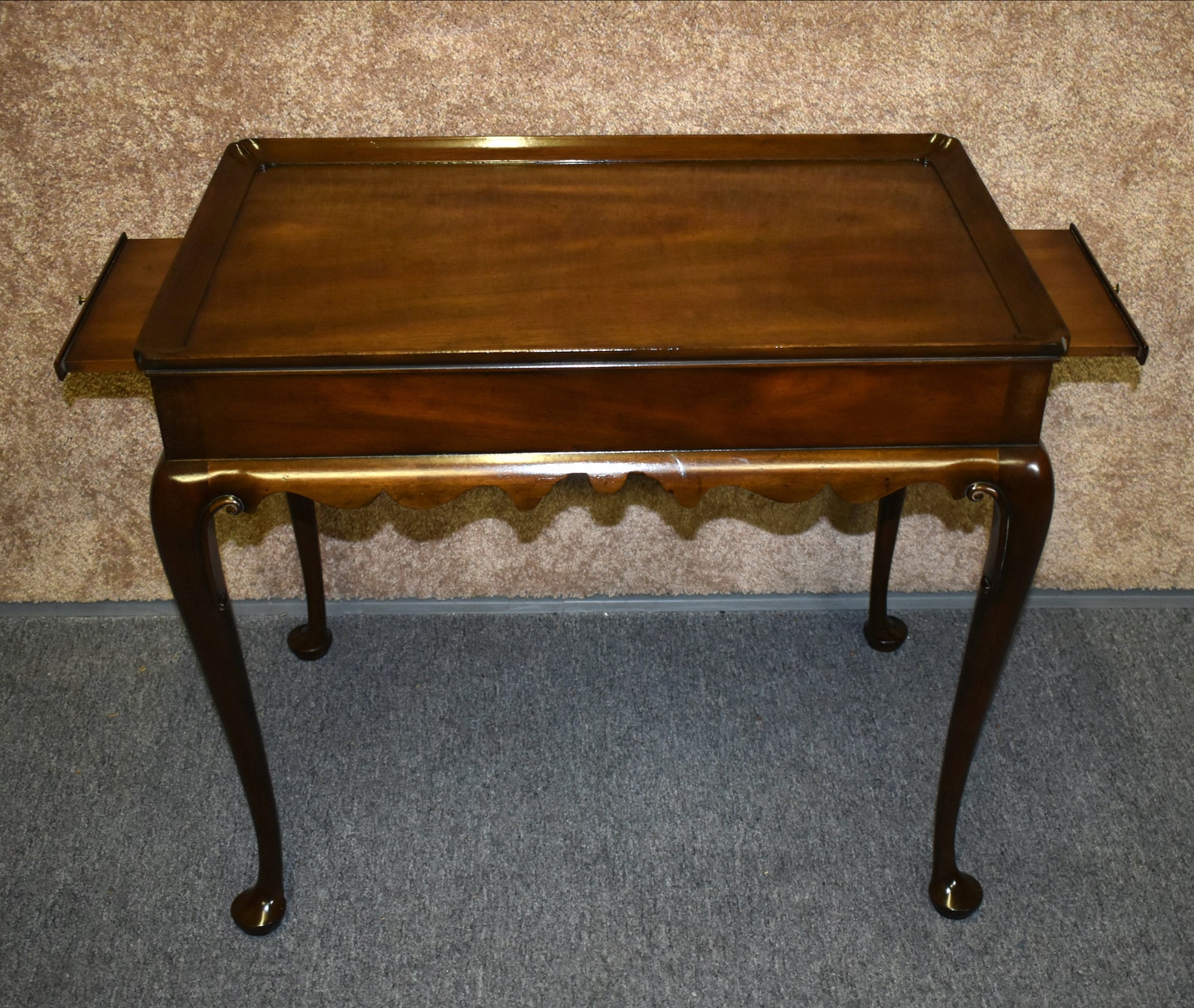 Vintage Kittinger Mahogany Queen Anne Style Tea Table - Etsy