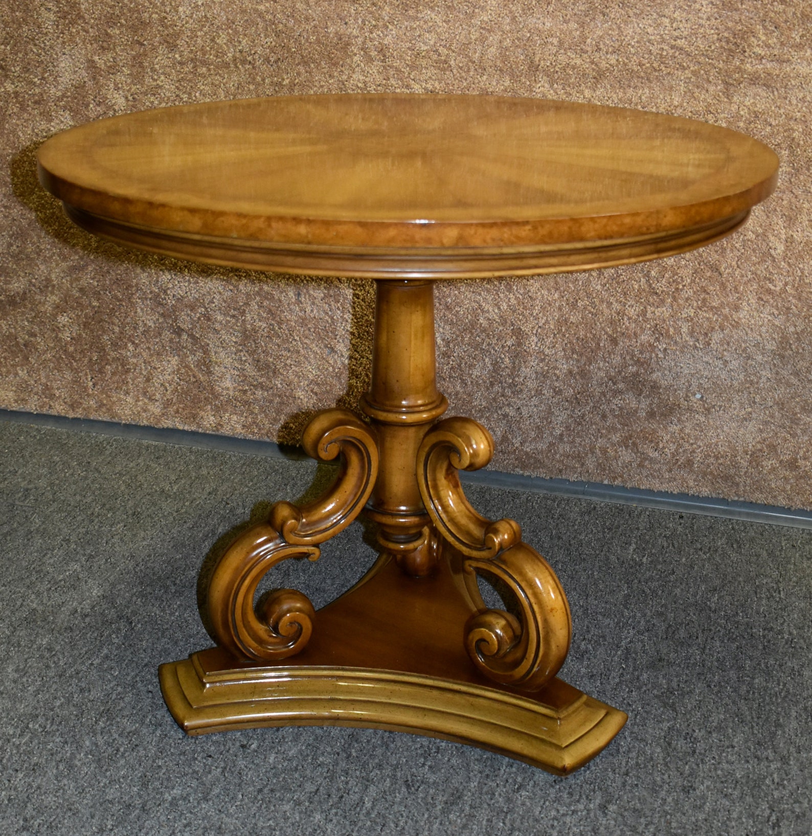 Vintage Weiman Round Mid Century End Table W/pedestal Base - Etsy