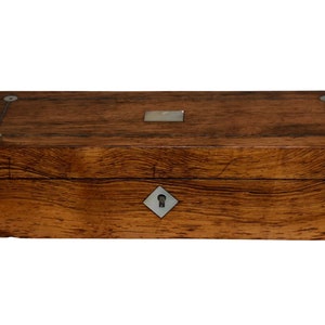 Antique Rosewood Rectangular Trinket Box W/mother of Pearl Inlay - Etsy