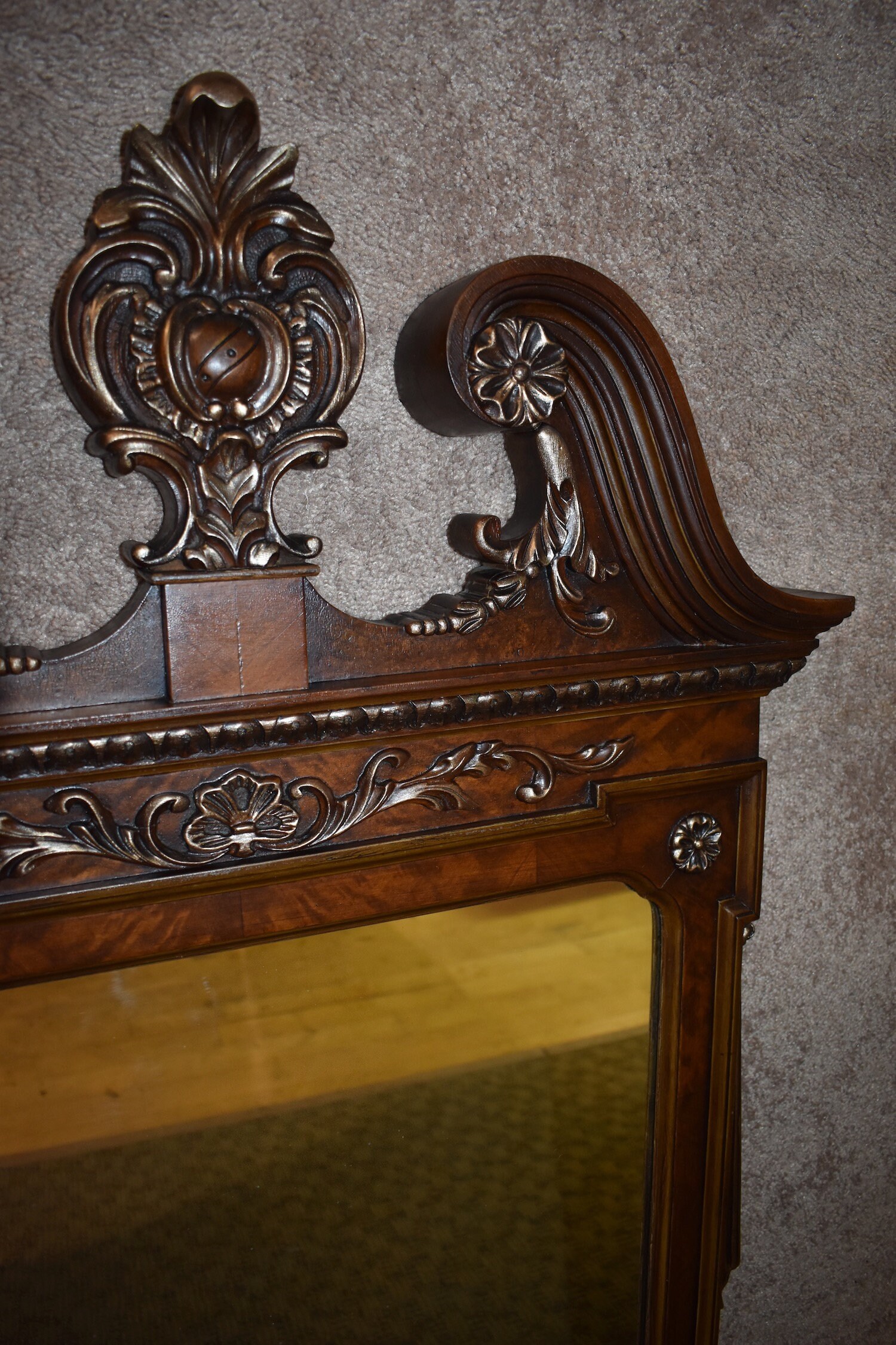 Antique Carved Regency Style Wall Mirror | Etsy