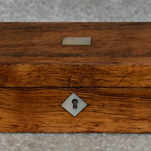 Antique Rosewood Rectangular Trinket Box W/mother of Pearl Inlay - Etsy