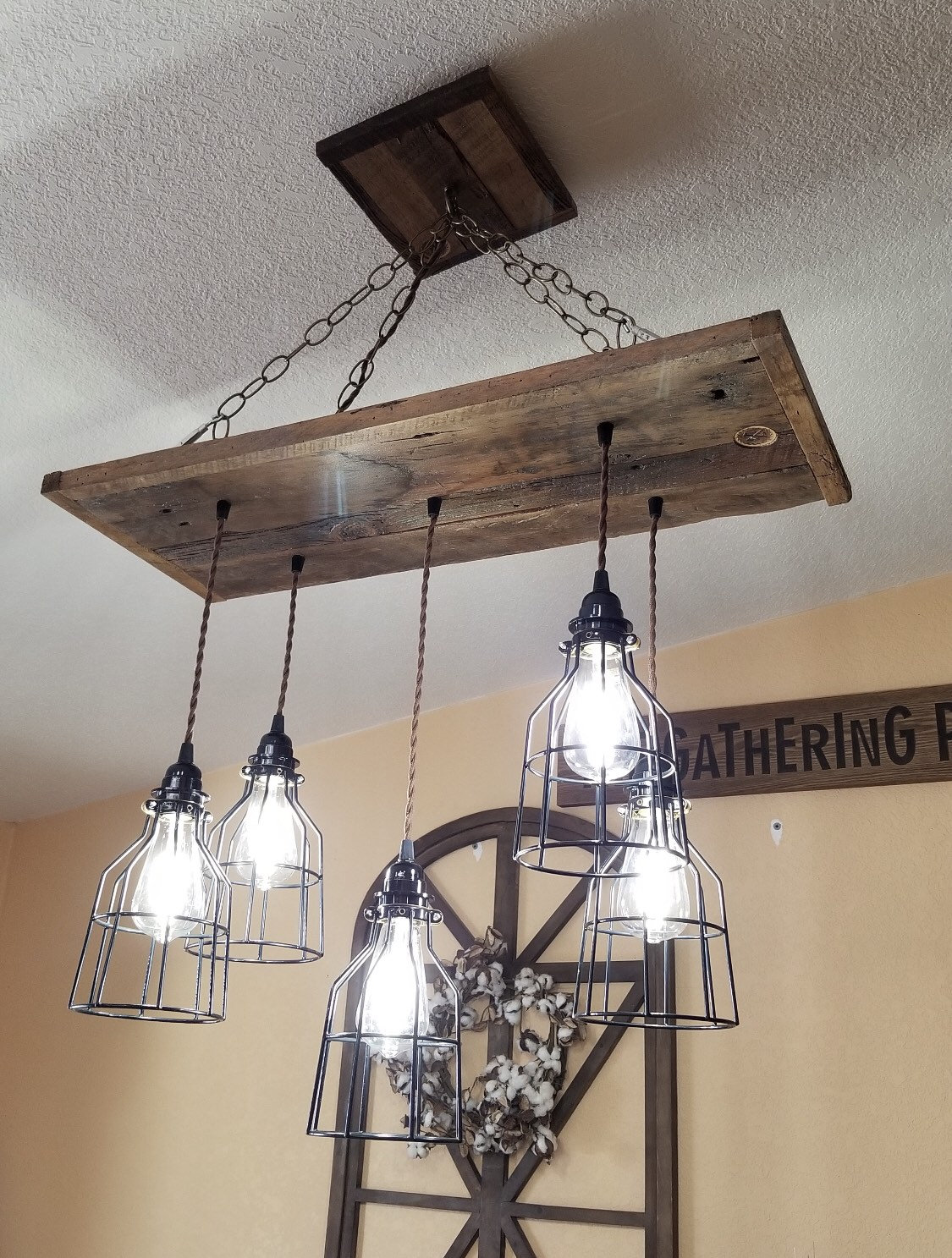 THE KIT Rustic Vaulted Ceiling Light Hang Chain and Canopy Kit - Etsy
