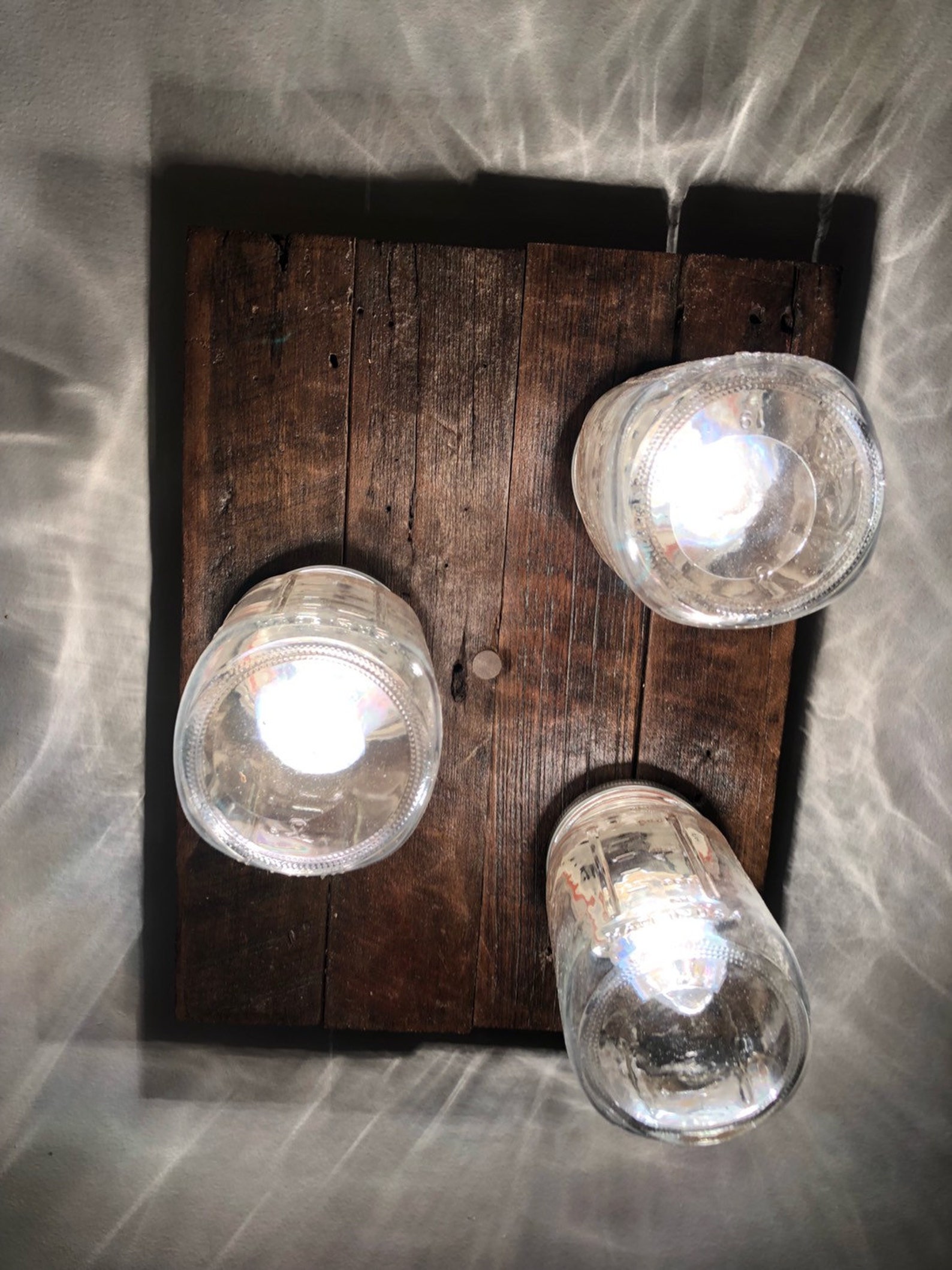 Rustic Barnwood Mason Jar Hallway Light. - Etsy