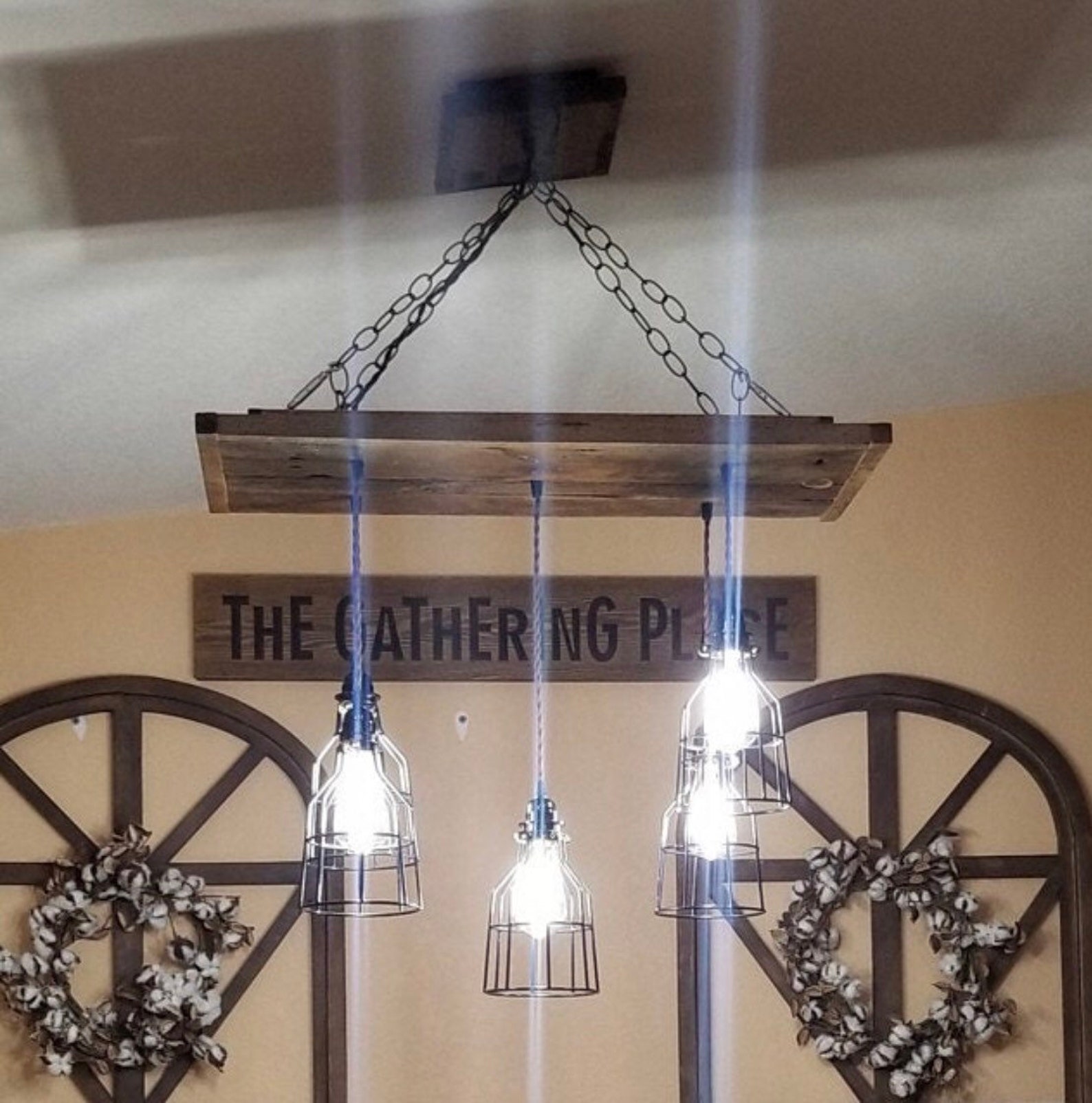 THE KIT Rustic Vaulted Ceiling Light Hang Chain and Canopy Kit - Etsy