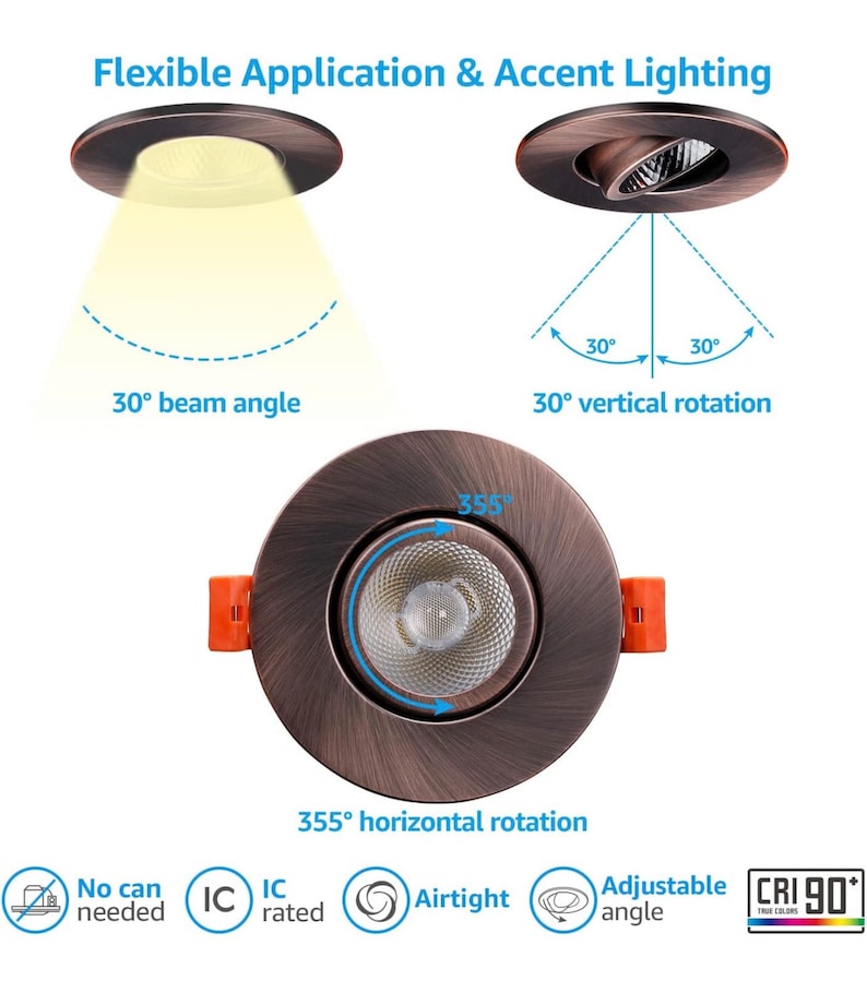THE ACE LED Gimbal Recessed Light Ceiling Chandelier - Etsy