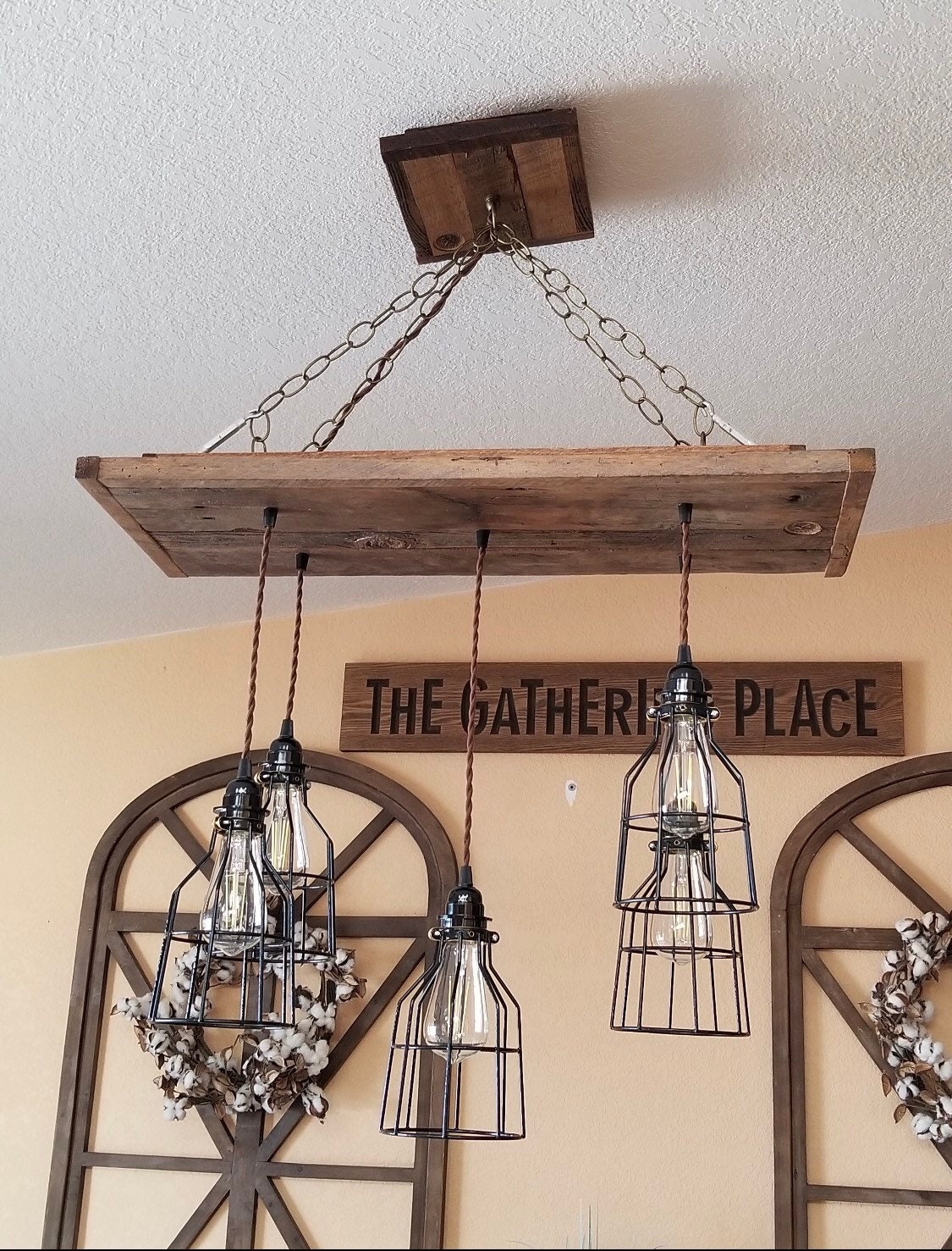 THE KIT Rustic Vaulted Ceiling Light Hang Chain and Canopy Kit - Etsy