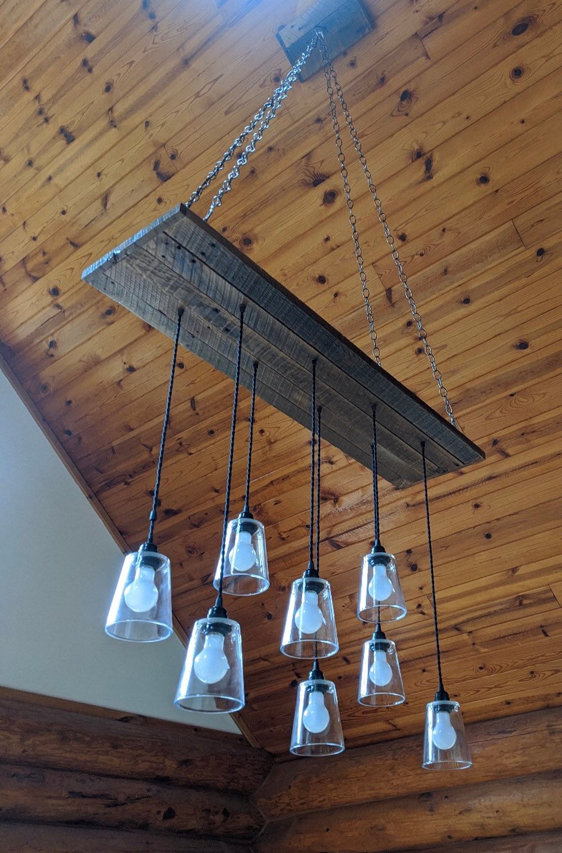 THE KIT Rustic Vaulted Ceiling Light Hang Chain and Canopy Kit - Etsy