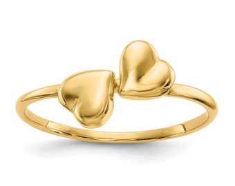 Two hearts ring | Etsy