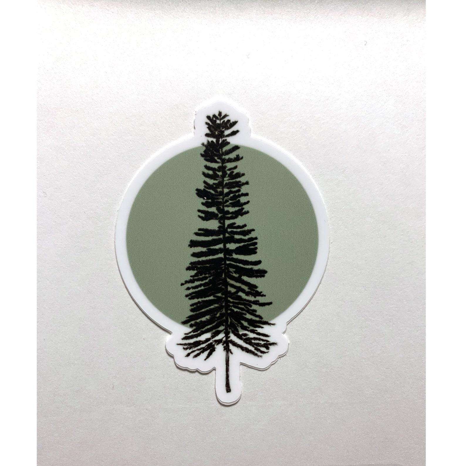 Minimalist pine tree sticker waterproof vinyl sticker hydro | Etsy
