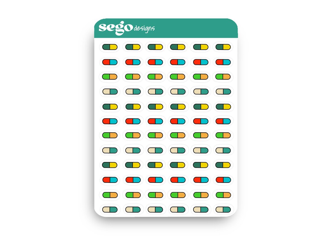 Take Your Vitamins Stickers, Pill Reminder Stickers, Vitamin Stickers ...