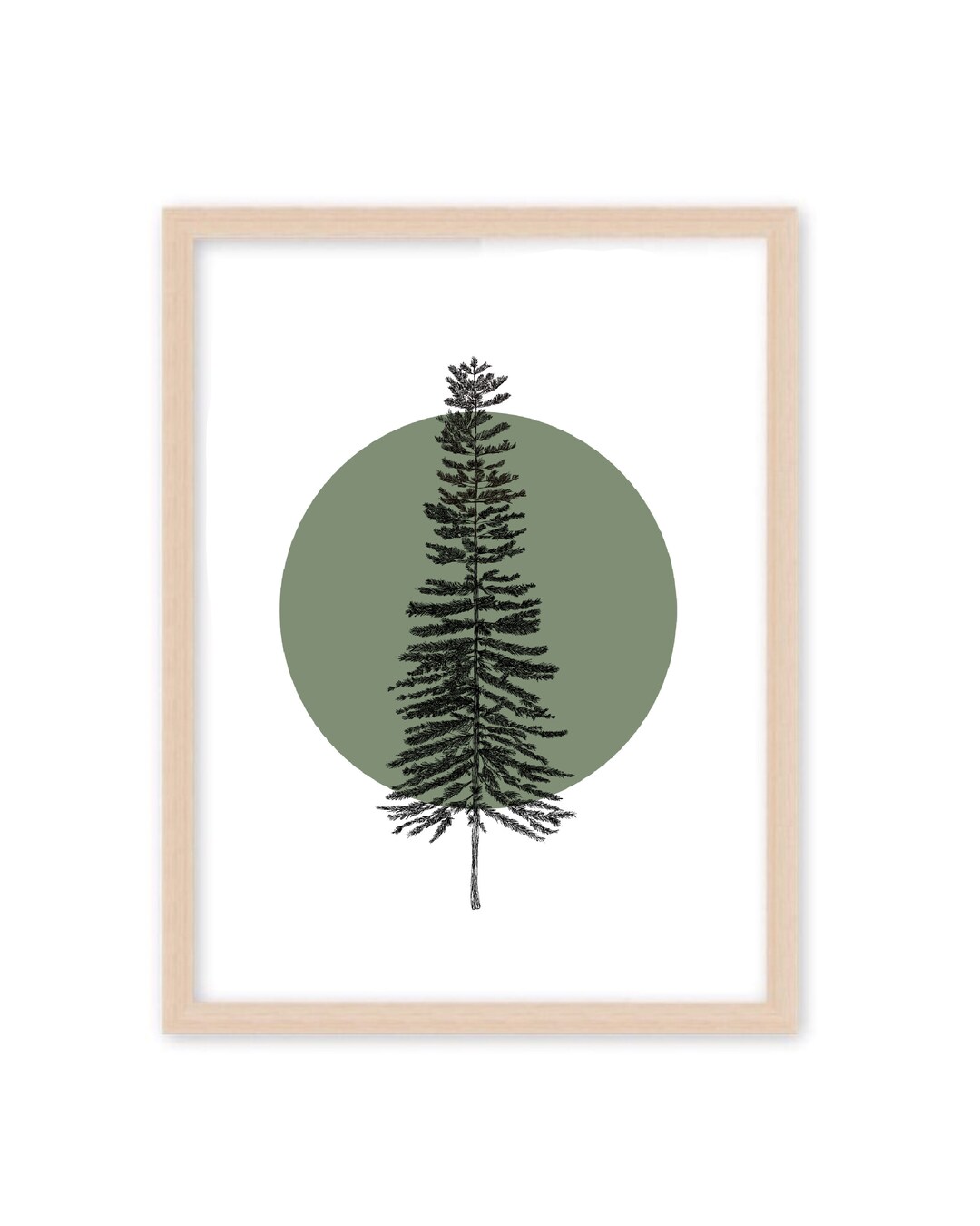 Minimalist Green Pine Tree Print, Pine Tree Print, Minimalist Print - Etsy
