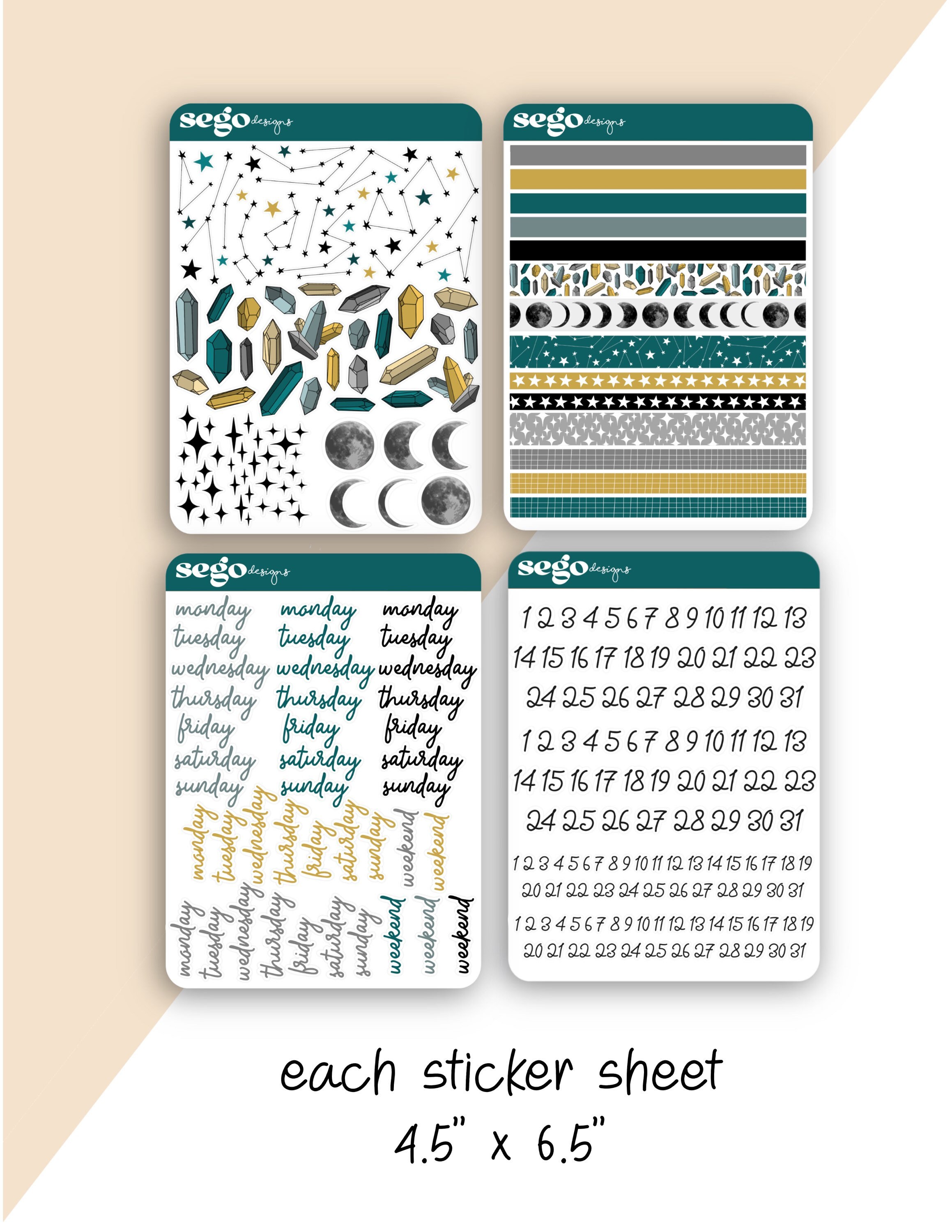 Monthly planner sticker sheet January planner stickers days | Etsy