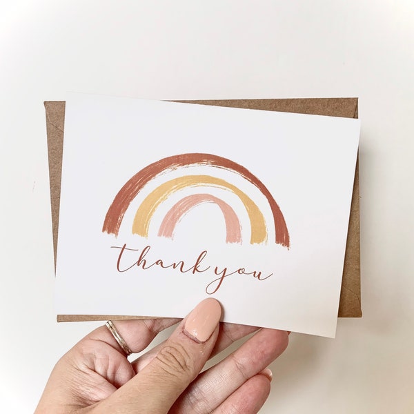 Rainbow Thank You - Etsy