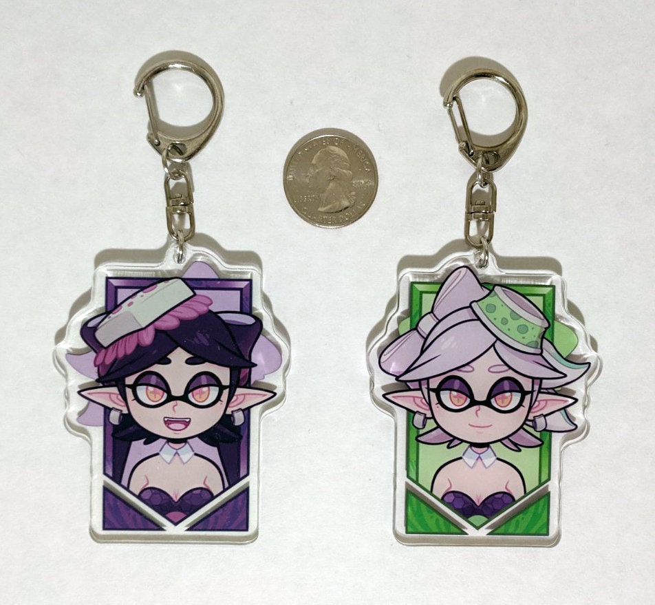 3 Splatoon Callie & Marie Double Sided Keychain Charm - Etsy