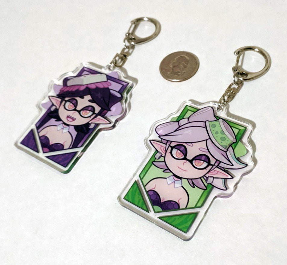 3 Splatoon Callie & Marie Double Sided Keychain Charm - Etsy