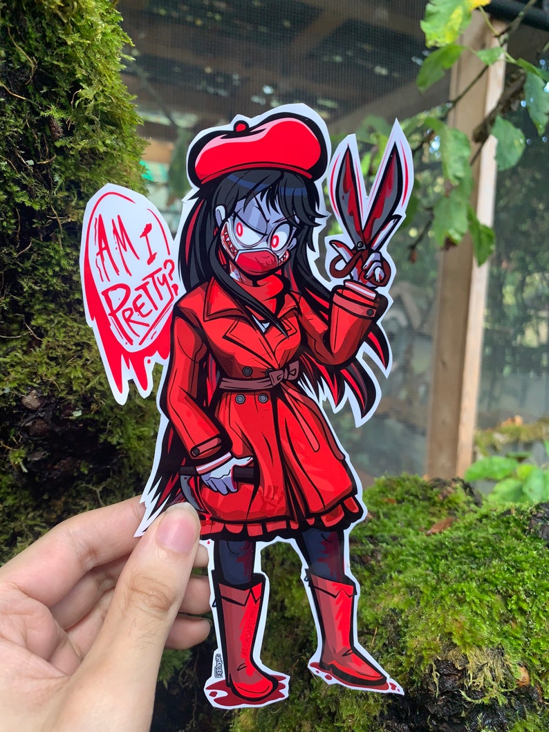 Kuchisake Onna “slit Mouthed Woman.”- [urban Legend | Yokai] Sticker - Etsy
