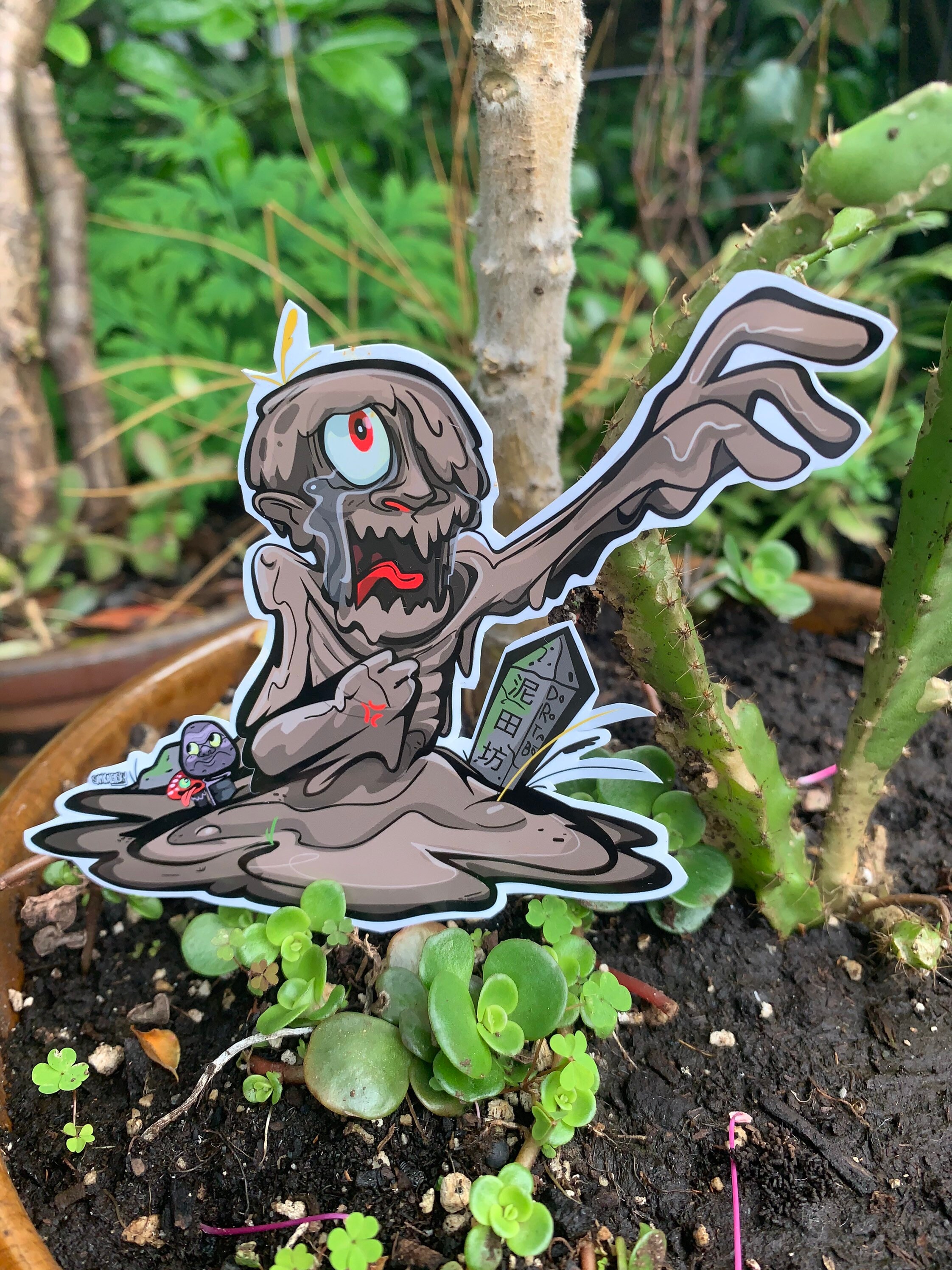 Dorotabō - Muddy Farm Ghost - Yokai Sticker - Etsy