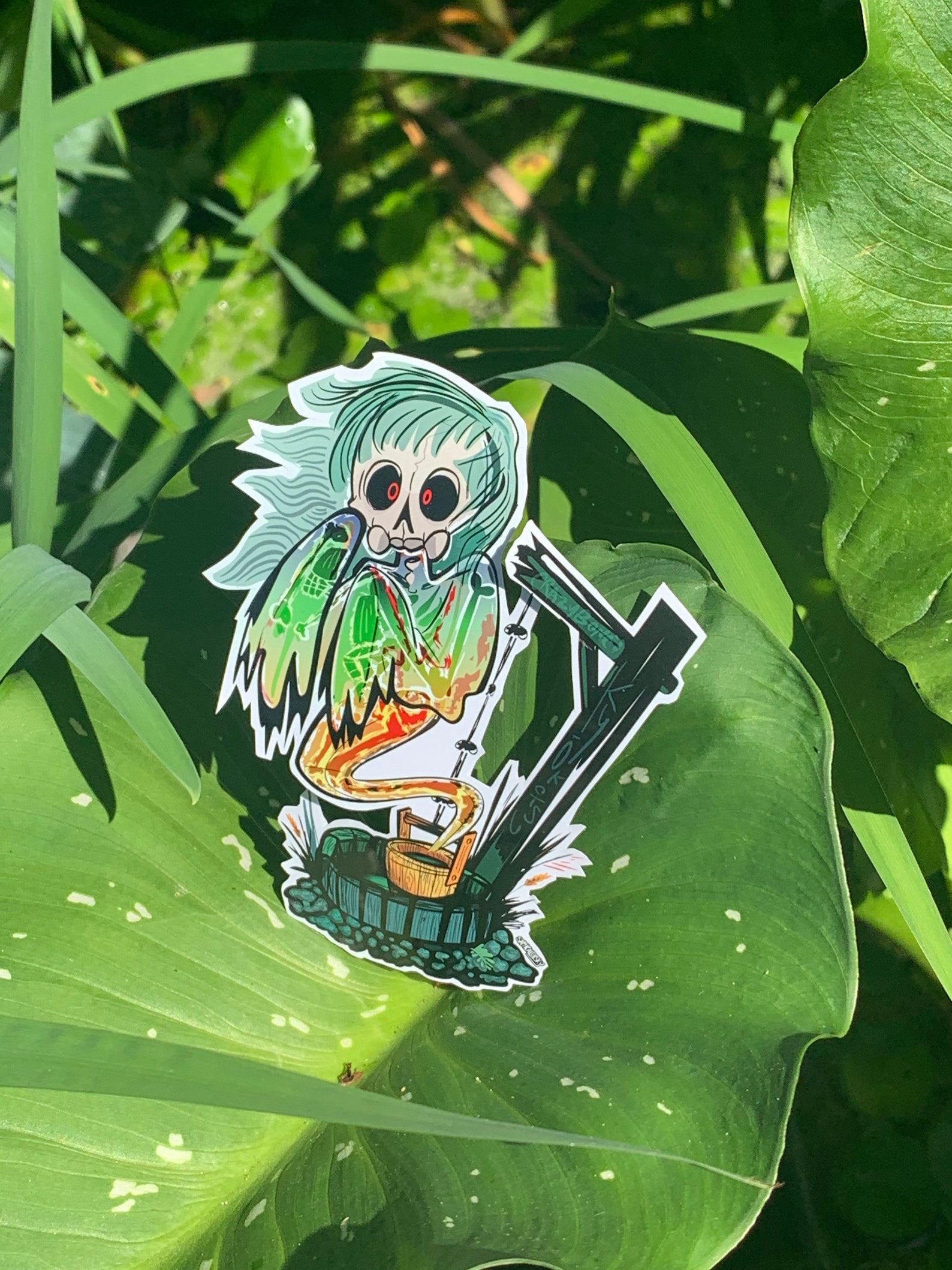 Kyokotsu -crazy Bones Well Ghost - Yokai Sticker - Etsy