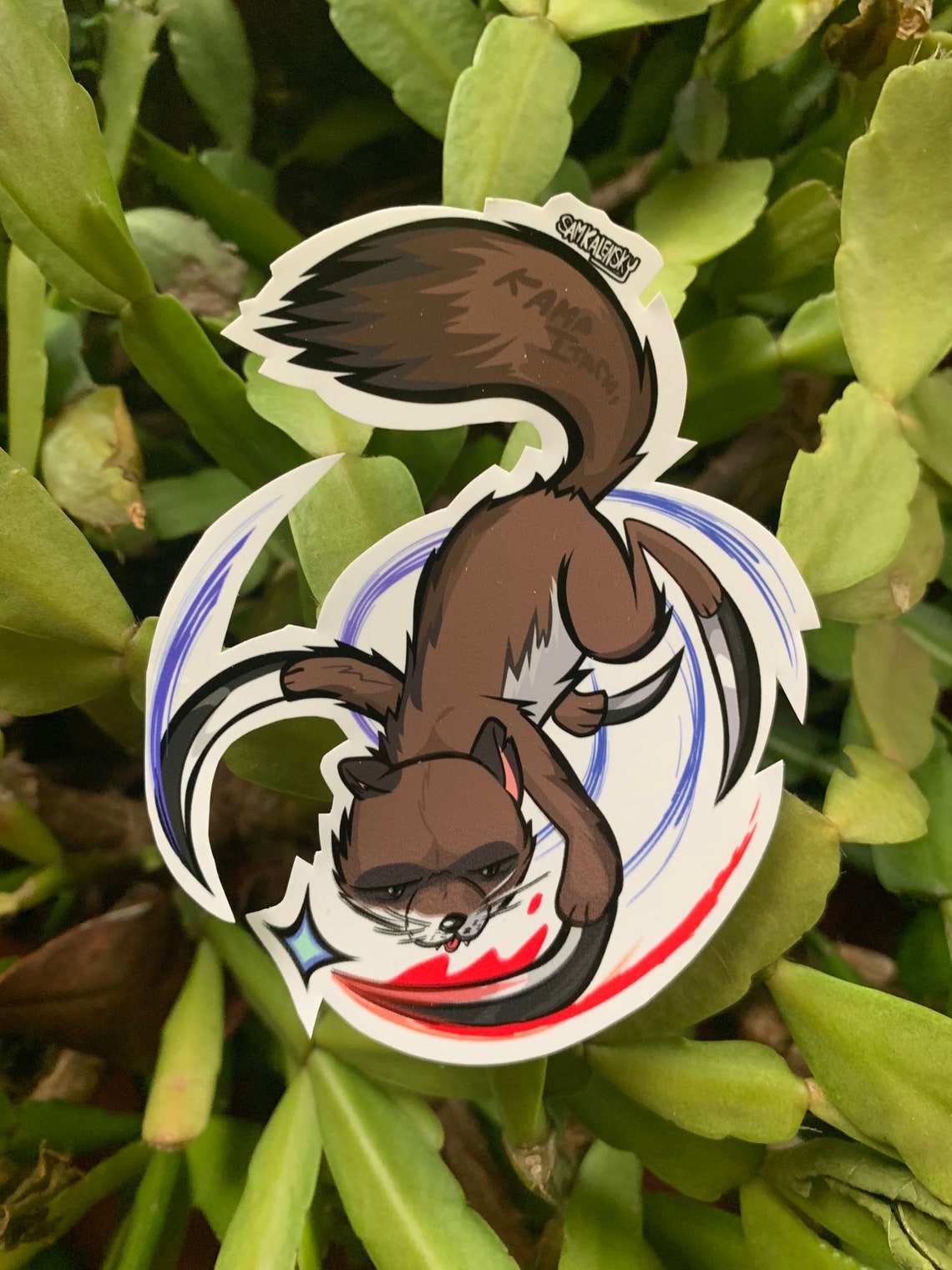 Kamaitachi Sickle Weasel Yokai Stickers. - Etsy