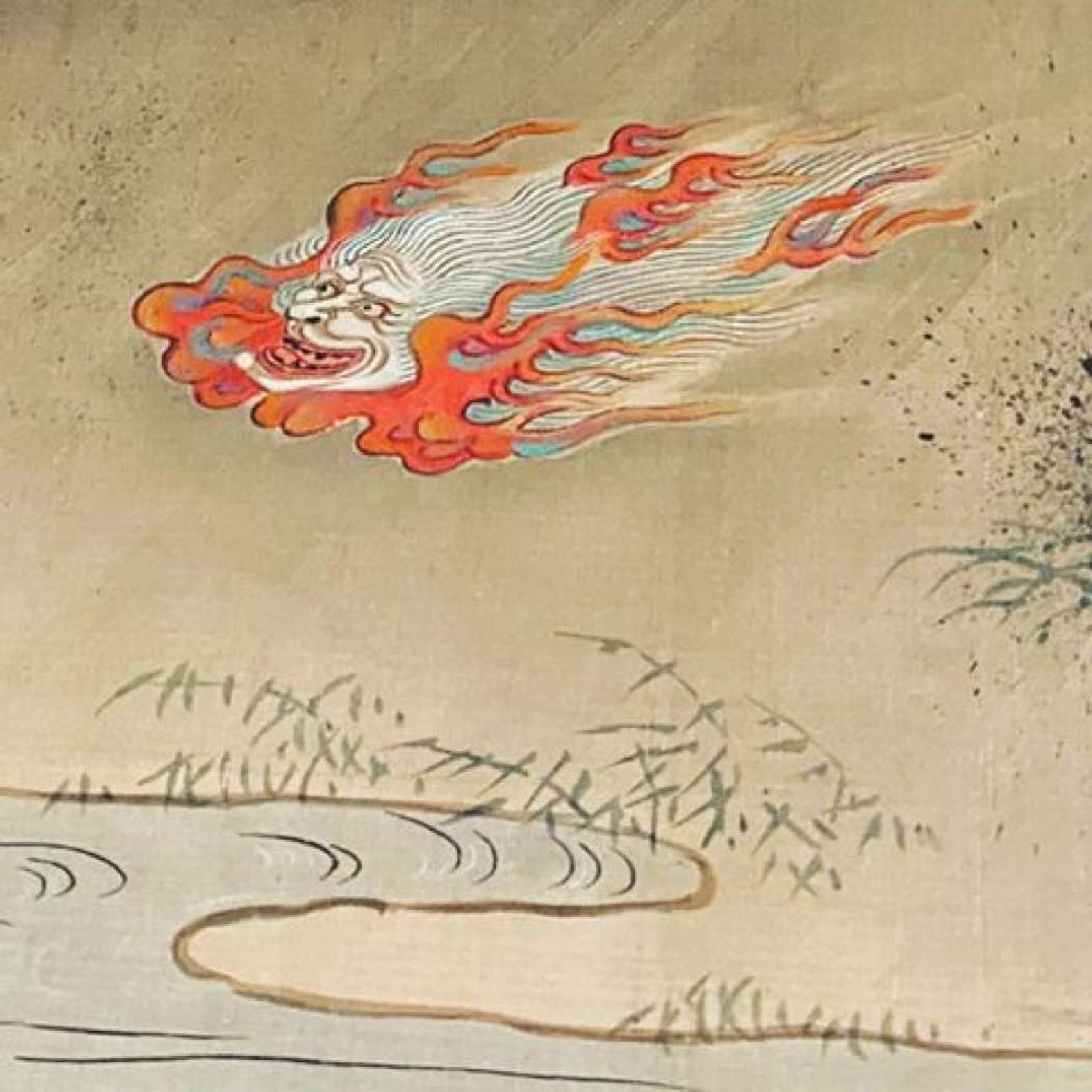 Ubagabi Old Fire Hag Yokai Sticker - Etsy