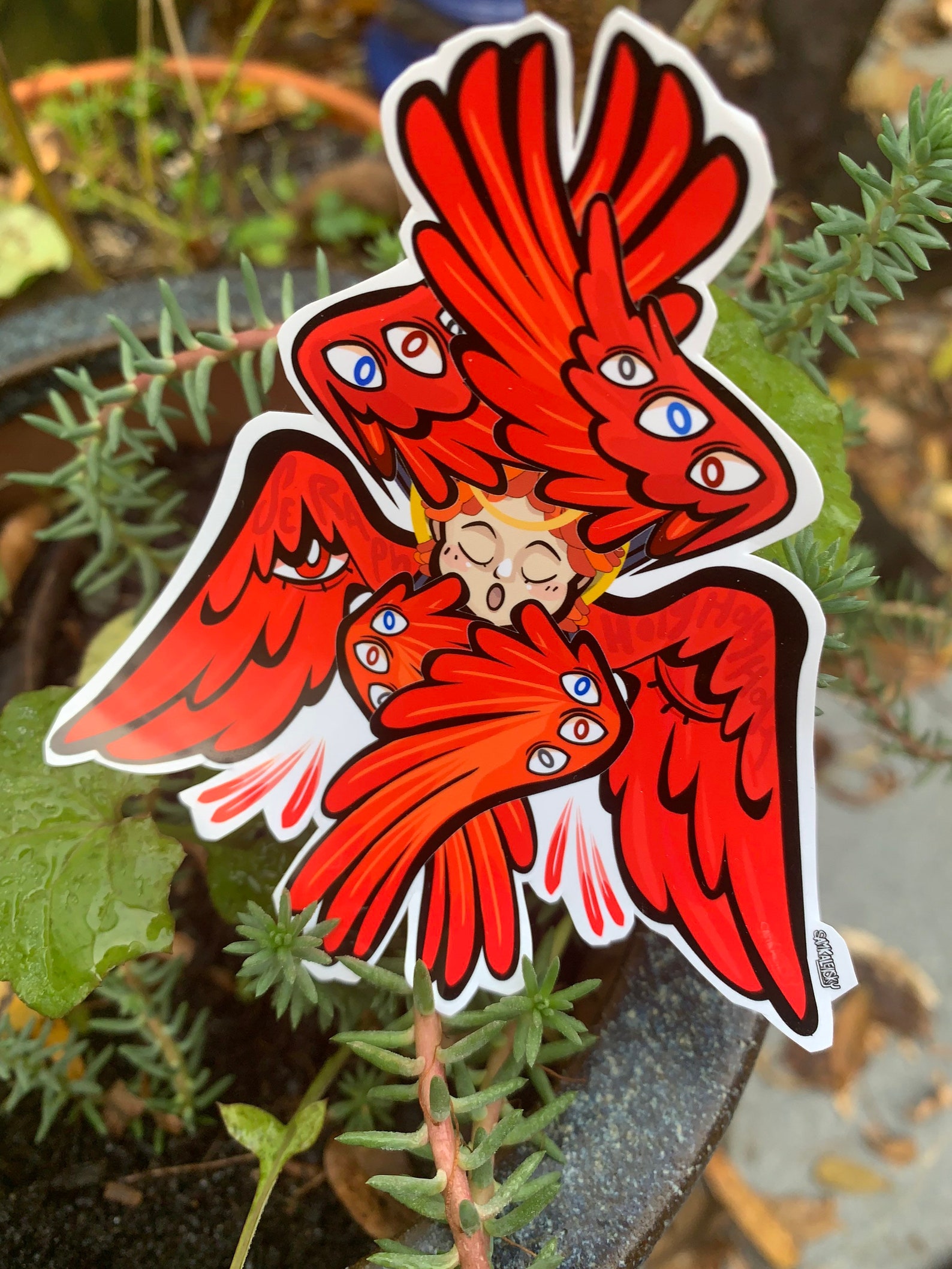 Seraphim the Burning Ones Angel Sticker - Etsy