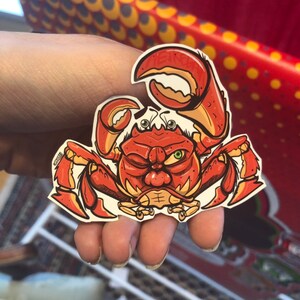 Heikegani Samurai Ghost Crab Stickers - Etsy