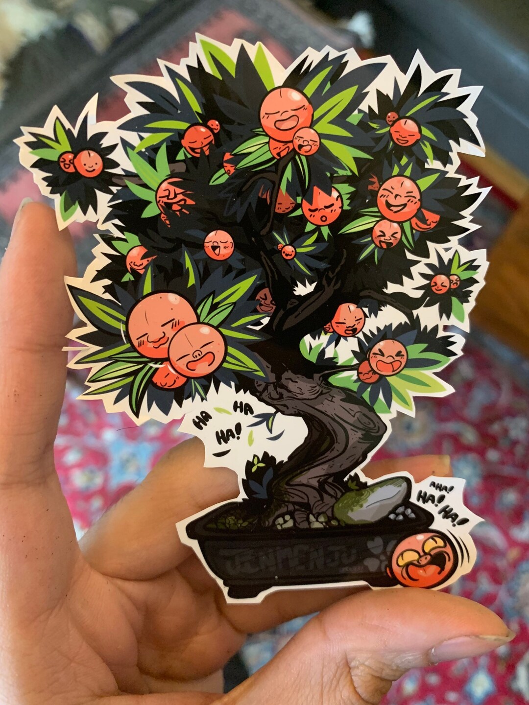 Jinmenju - Human Faced Tree - Yokai Bonsai Tree Sticker - Etsy