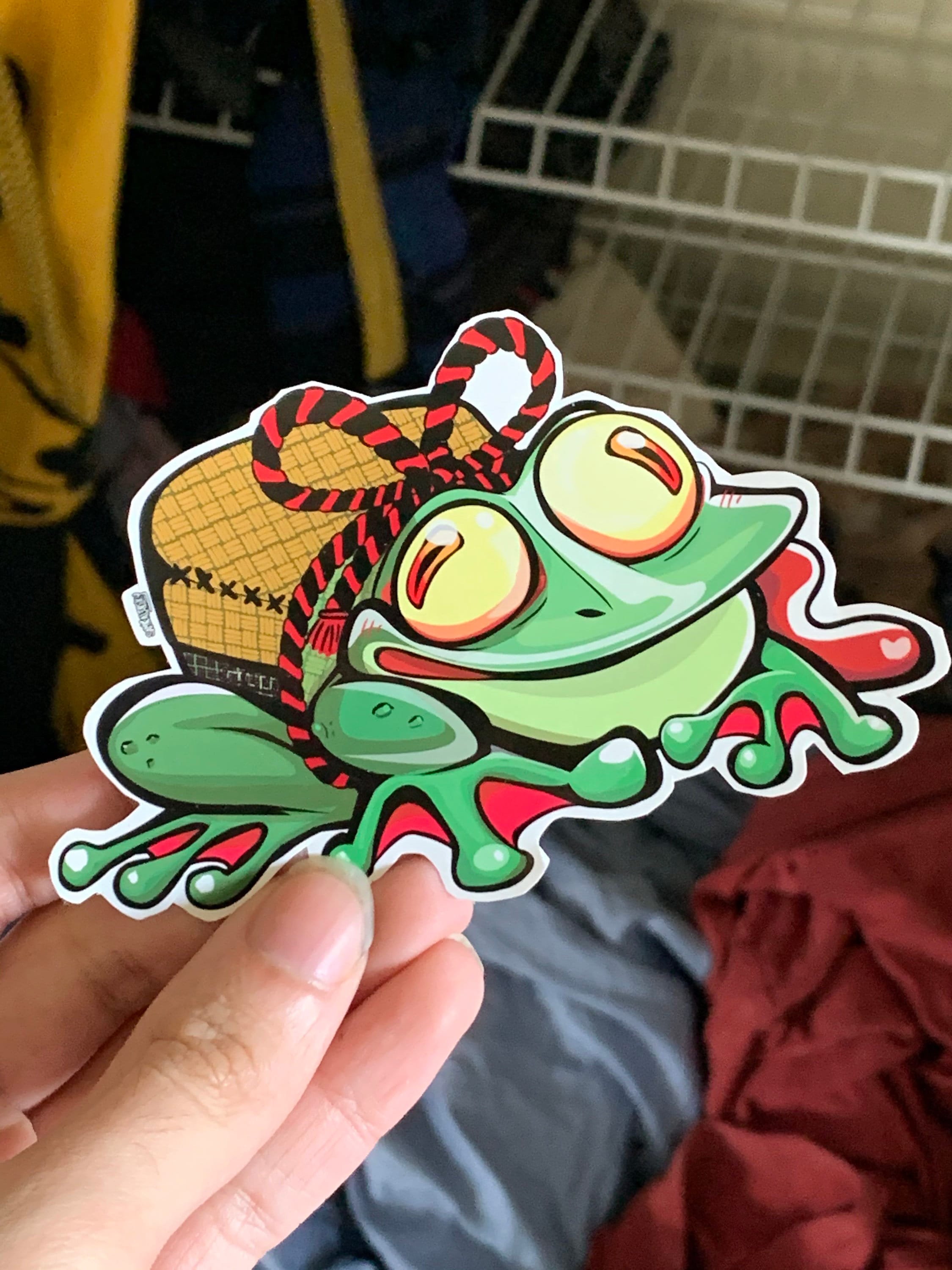 Laundry Basket Toad InoMonokeRoku Yokai Sticker | Etsy