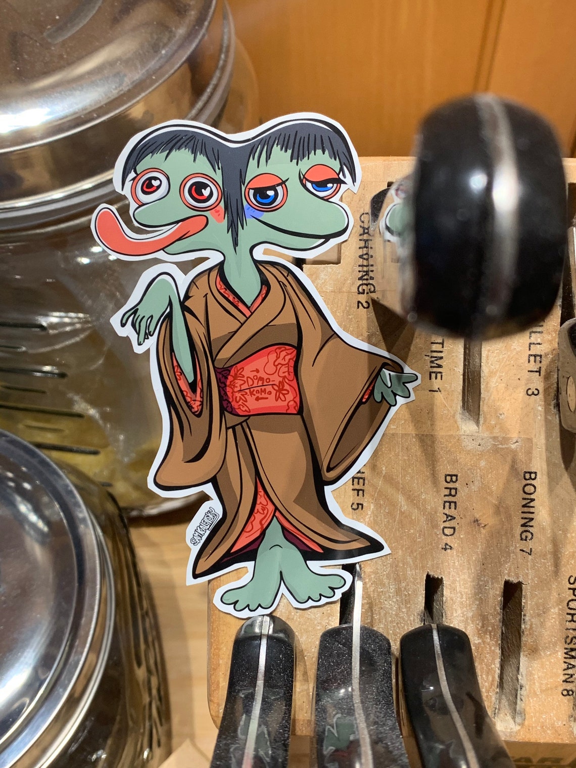 Domokomo - Two Face - Yokai Sticker. - Etsy Canada
